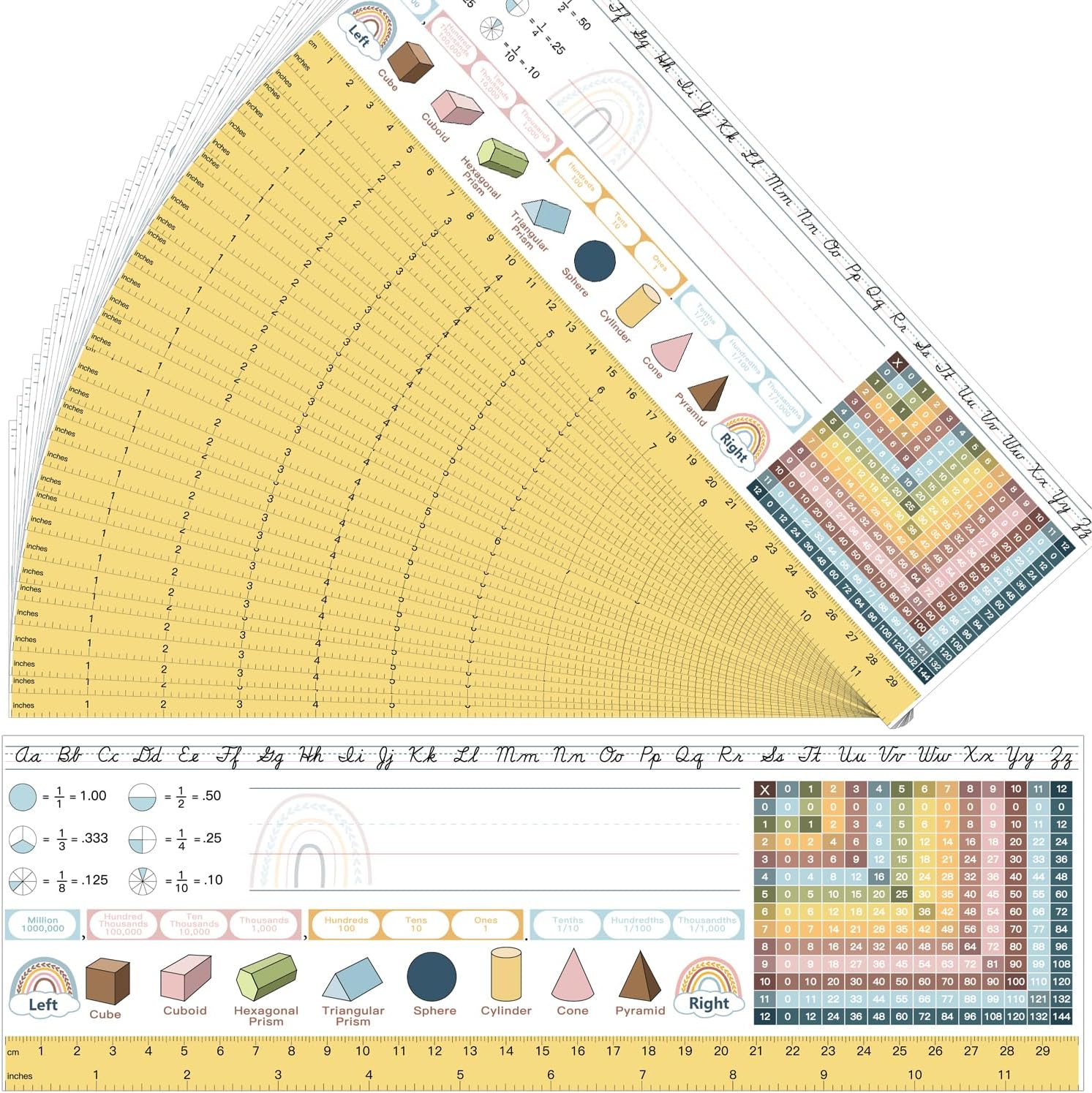 48 Pcs Student Desk Name Tags for Classroom- Waterproof Boho Desk ...