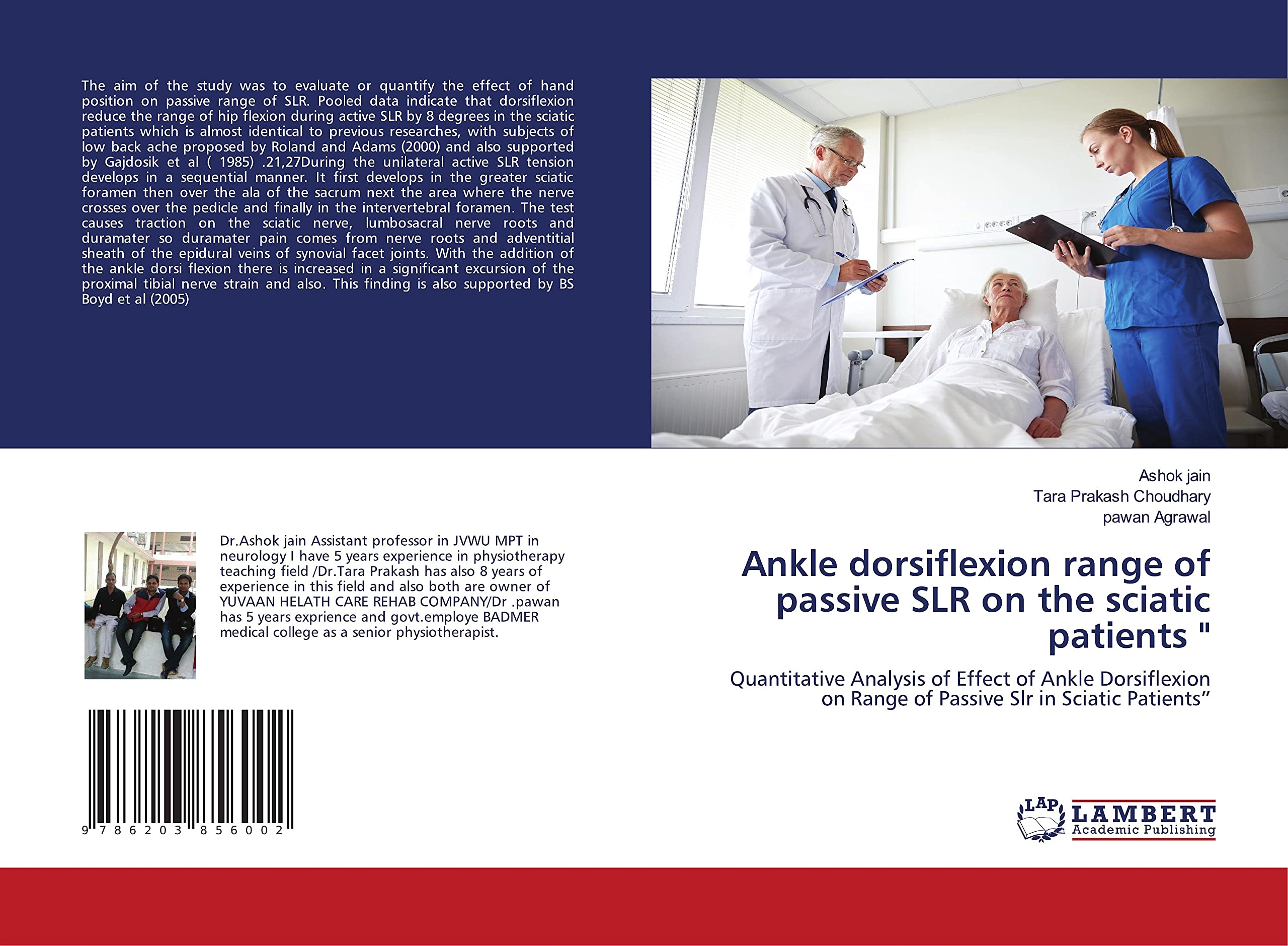Ankle dorsiflexion range of passive SLR on the sciatic patients ...