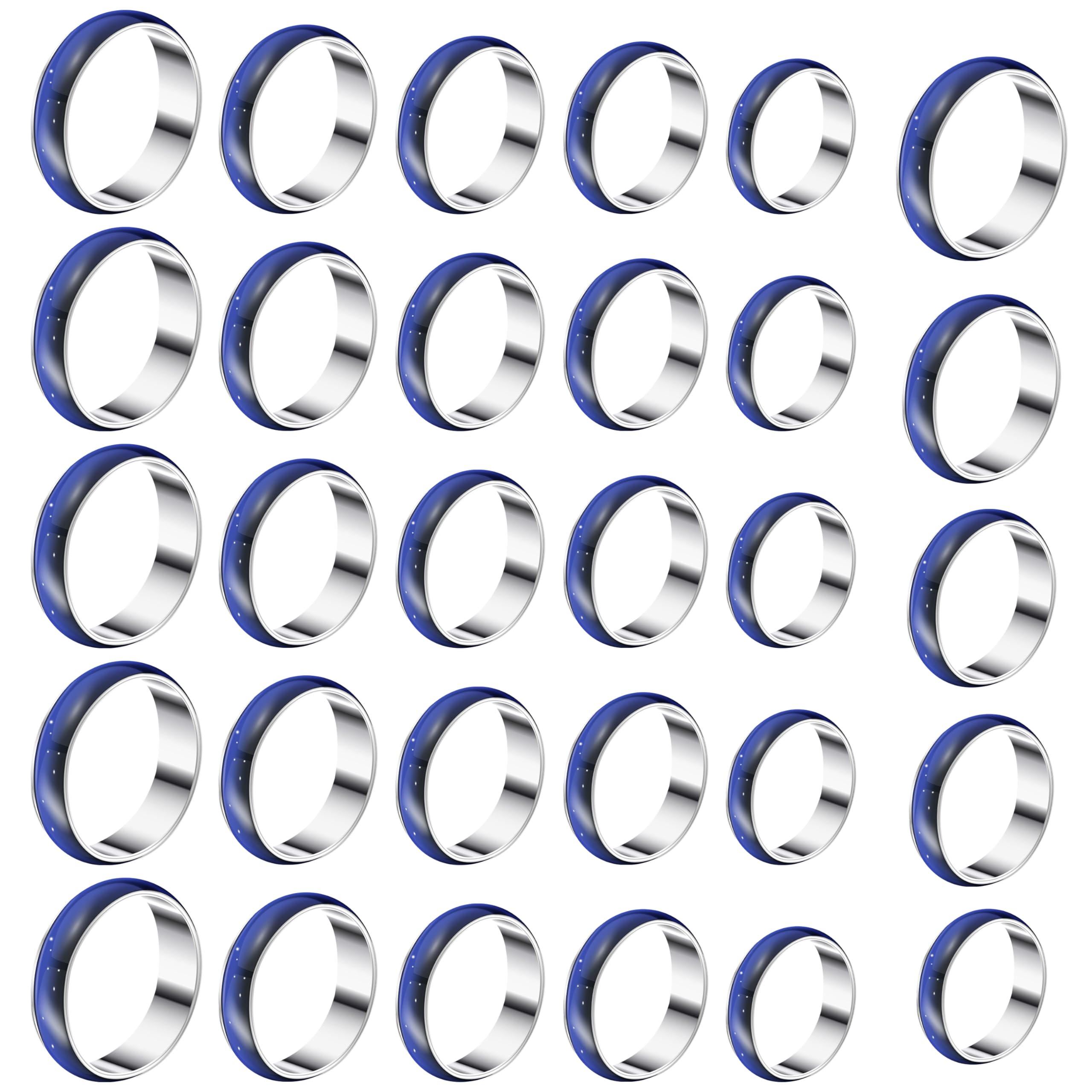 Amazon.com: 30pcs/set Color Changeable Mood Ring Lot - Emotion Feeling ...