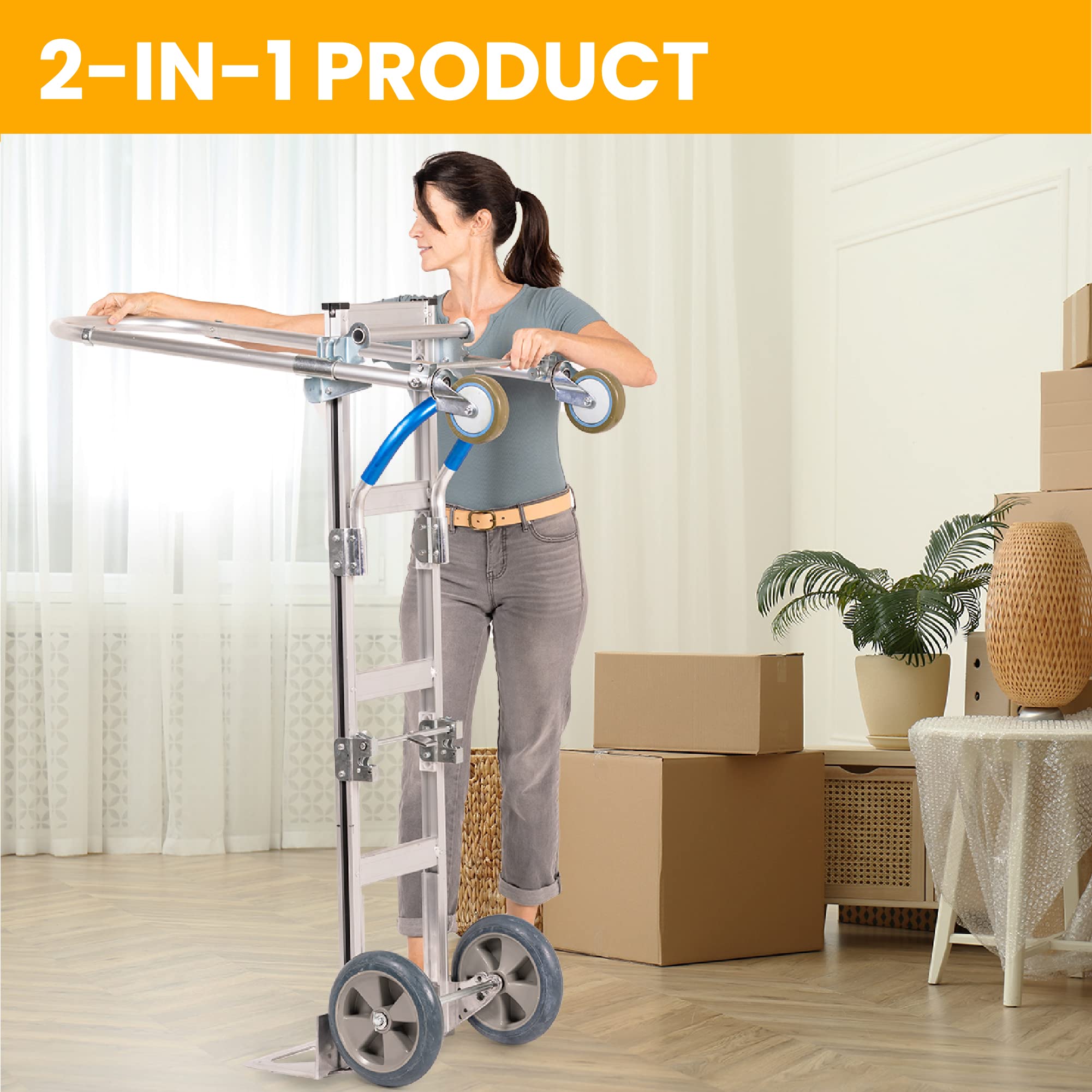 Fully Assembled Senior Convertible Hand Truck - Heavy Duty Loads 1,000 ...