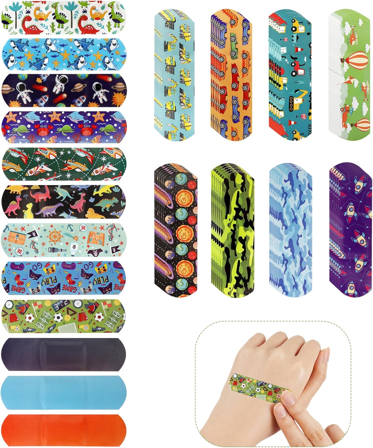 Amazon.com: 120Pcs Bandaids Variety Pack, Kids Bandaids, Kids Bandaids Girls Boys, Toddler ...