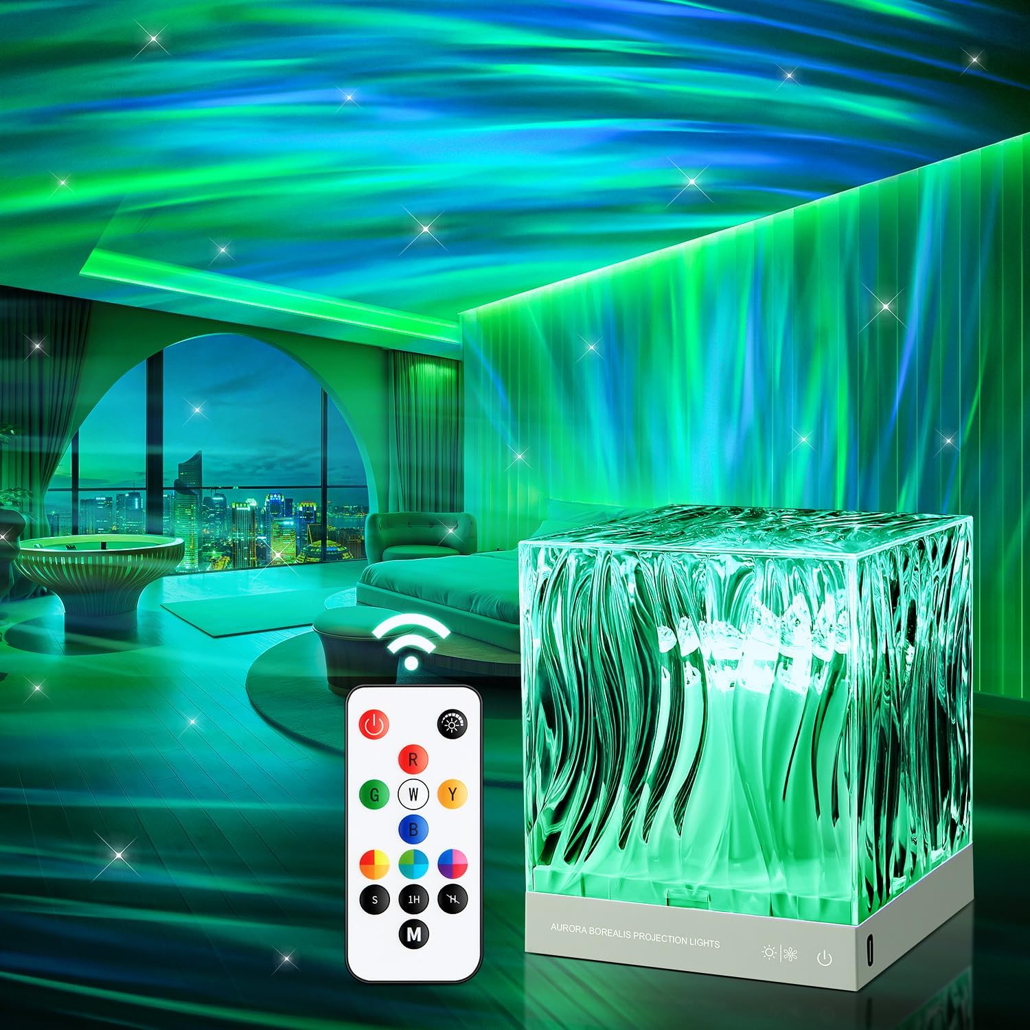 Night Light Projector Ceiling Projector, 162 Lighting Modes Northern ...