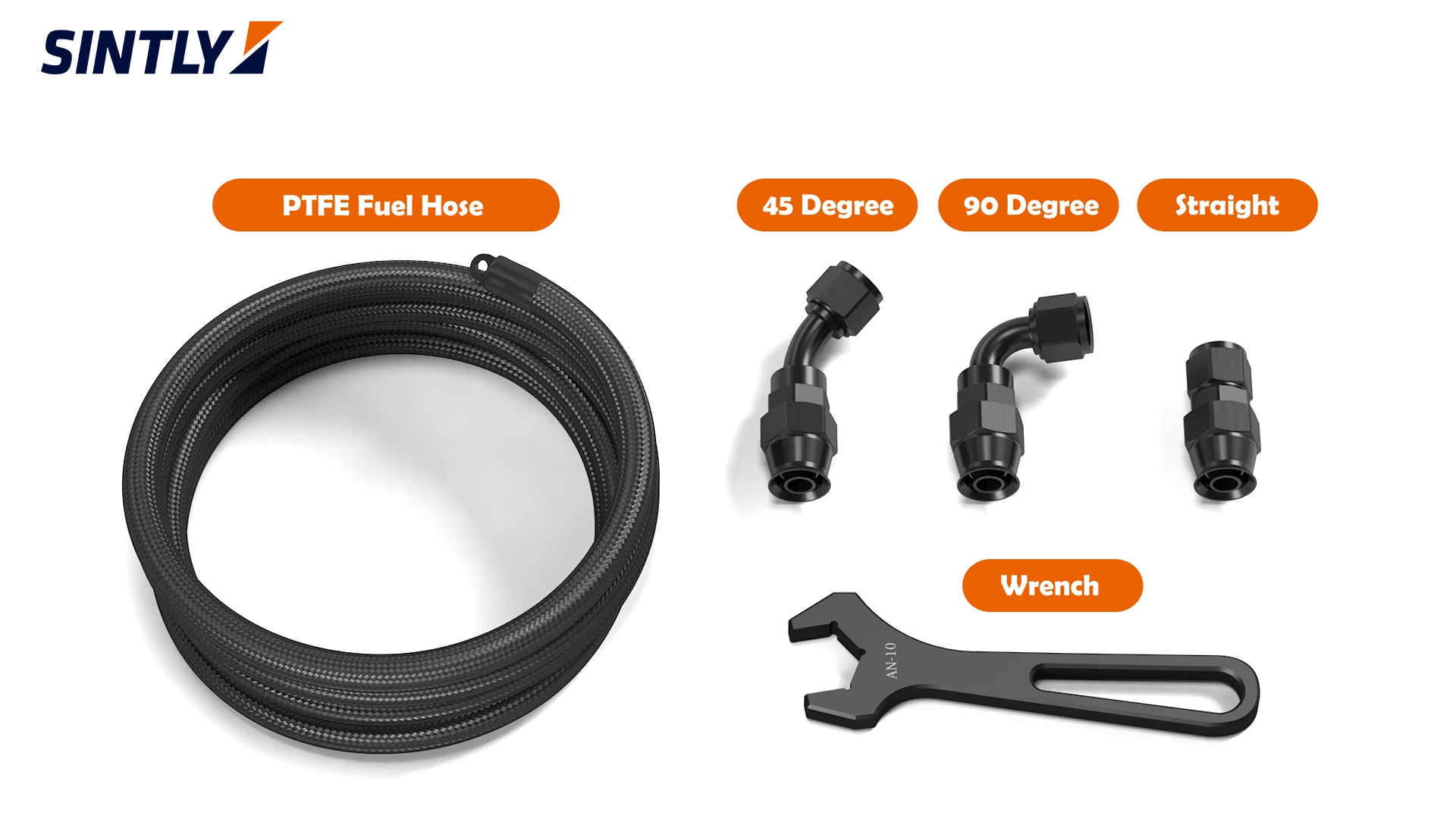 6AN 25FT PTFE Fuel Line Kit, AN6 3/8" LS Swap EFI E85 Nylon