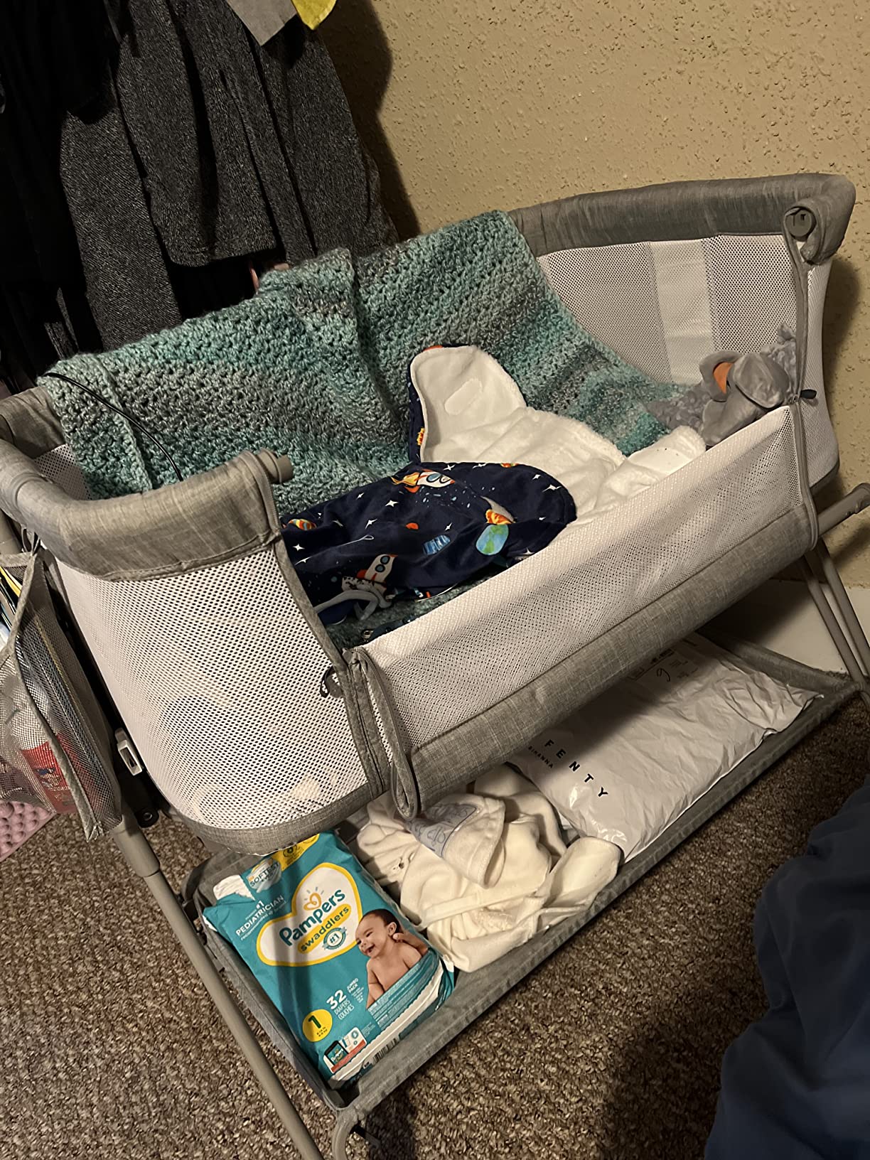 $17/mo - Finance Fodoss Bedside Bassinet for Baby Co-Sleeper, All Mesh ...