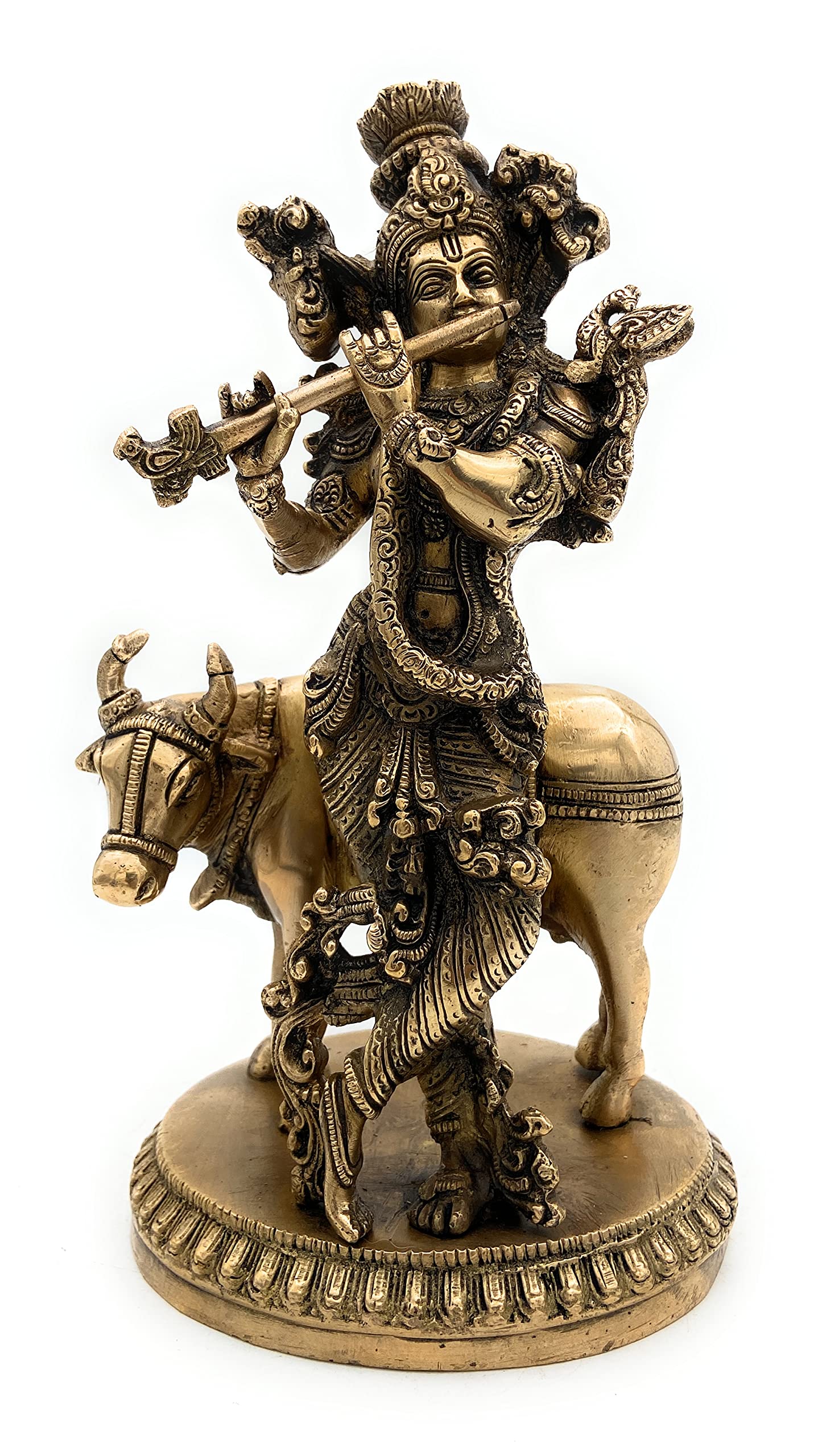 Buy South Indian Arts Brass Krishna Idols |Brass Krishna Statue for ...