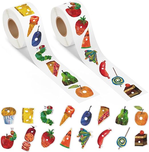 Amazon.com: BOpusail 500Pcs Hunger Cartoon Caterpillar Food Reveal ...
