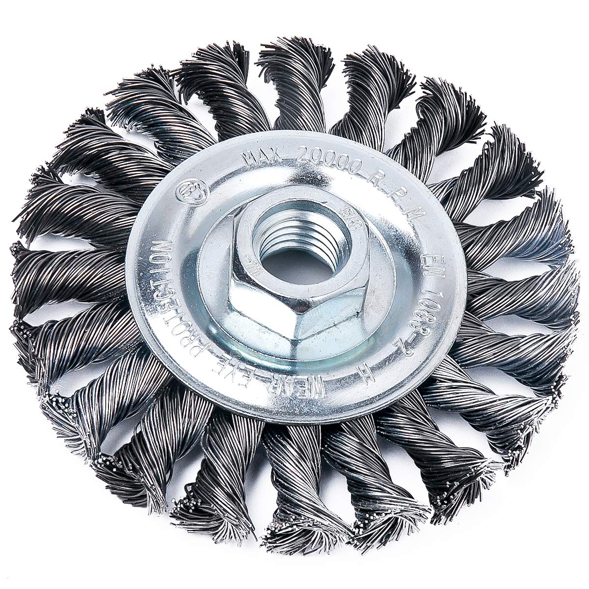 2 CALHAWK ; KNOTTED TWISTED WIRE WHEELS ANGLE GRINDER ;-11 THREADED C ...