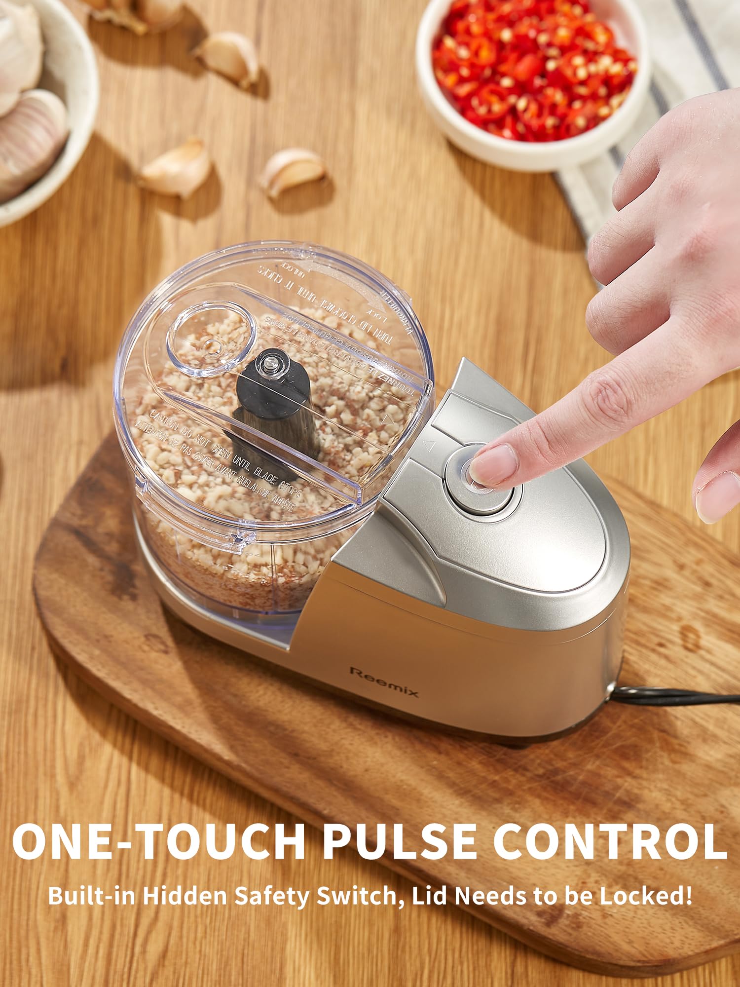 Snapklik.com : 1.5-Cup One-Touch Electric Food Chopper, 100W Mini Food ...