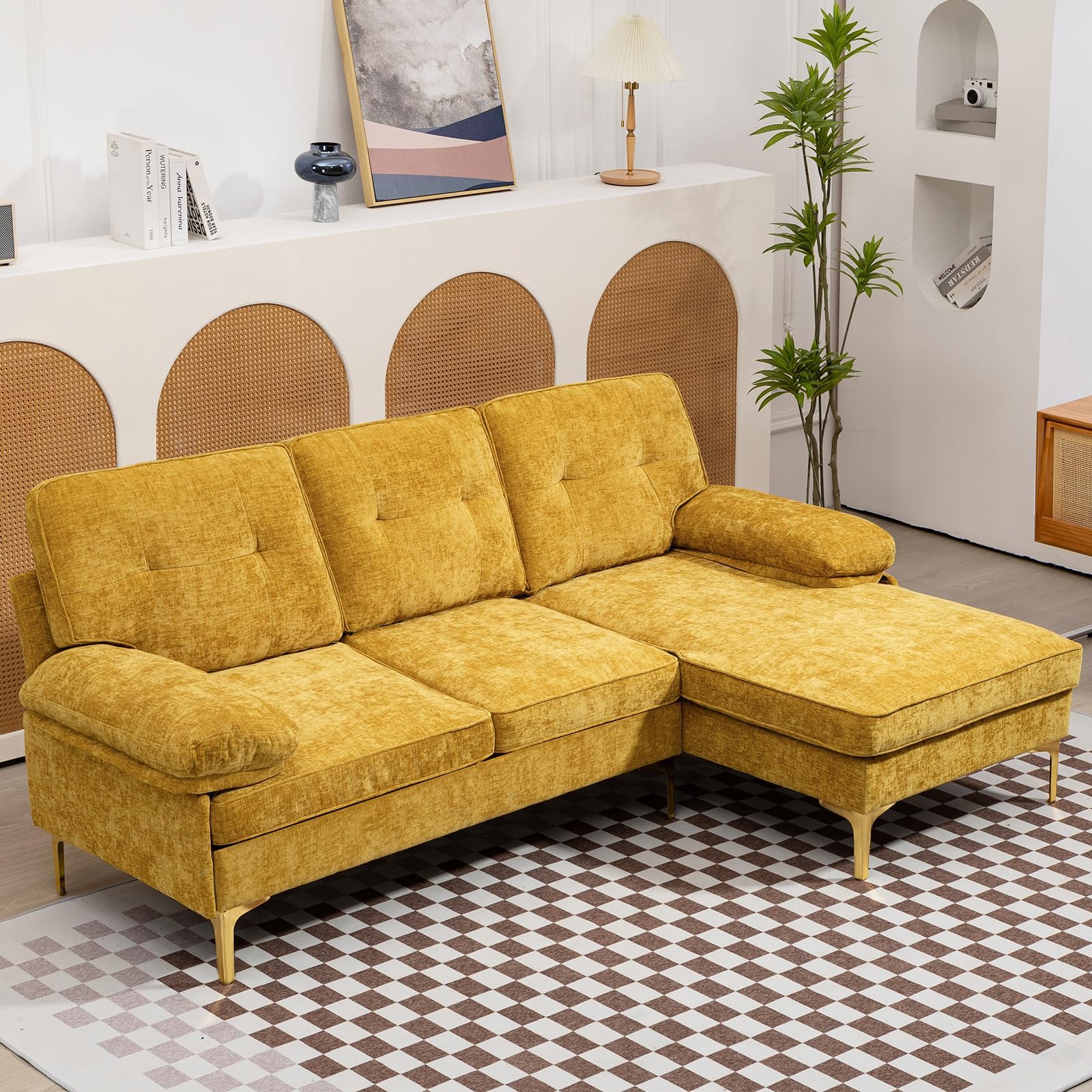 Amazon.com: ABAKAN 79” Modern Sectional Sofas Couches for Living Room ...