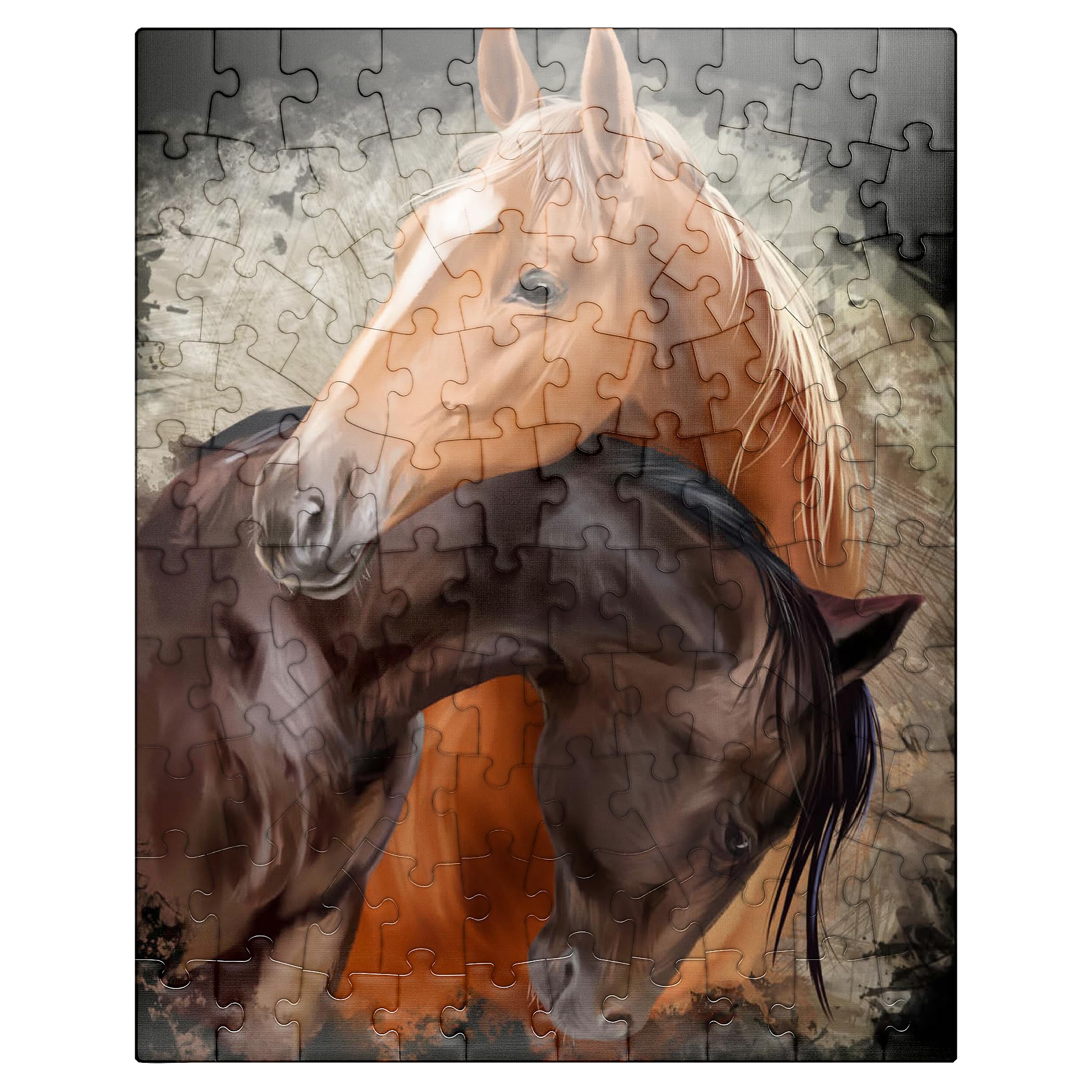 Amazon.com: MyPuzzle Horse Hug - Premium 100 Piece Jigsaw Puzzle - Made ...