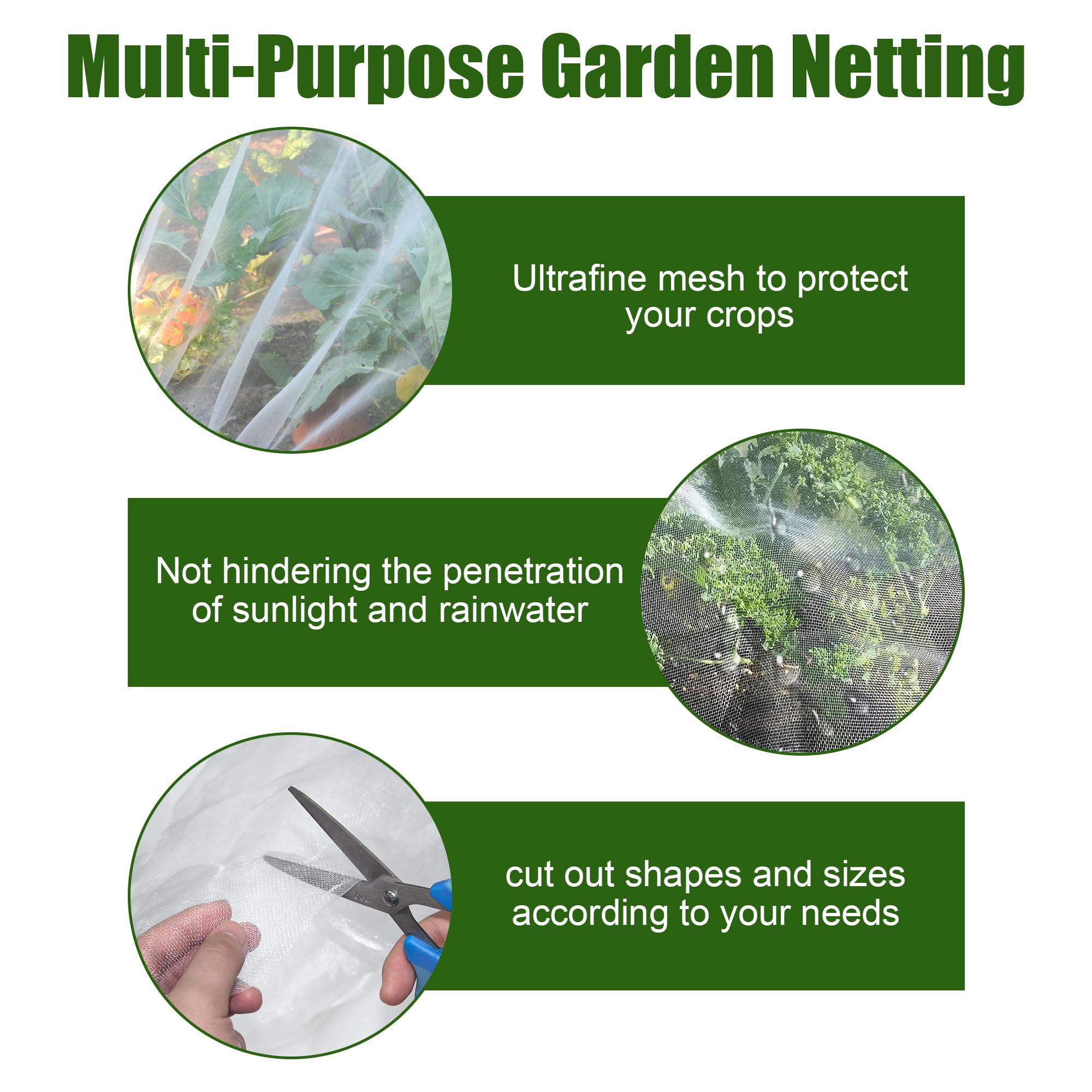 Snapklik.com : 10x30 FT Garden Mesh Netting,Ultra Fine Plant Netting For Garden Protection ...