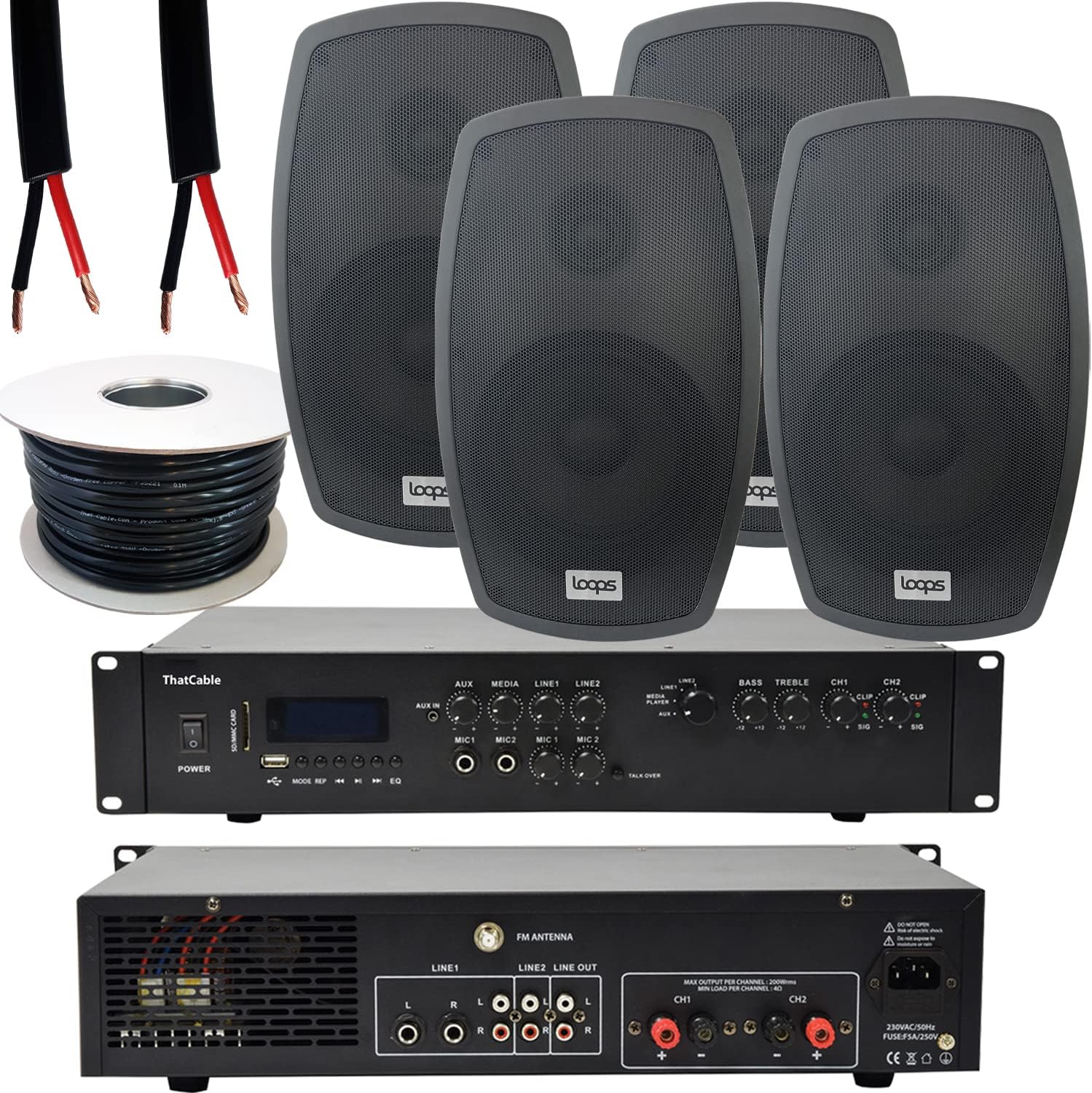 400W LOUD Outdoor Bluetooth Sound System | 2 Channel HiFi Mixer ...