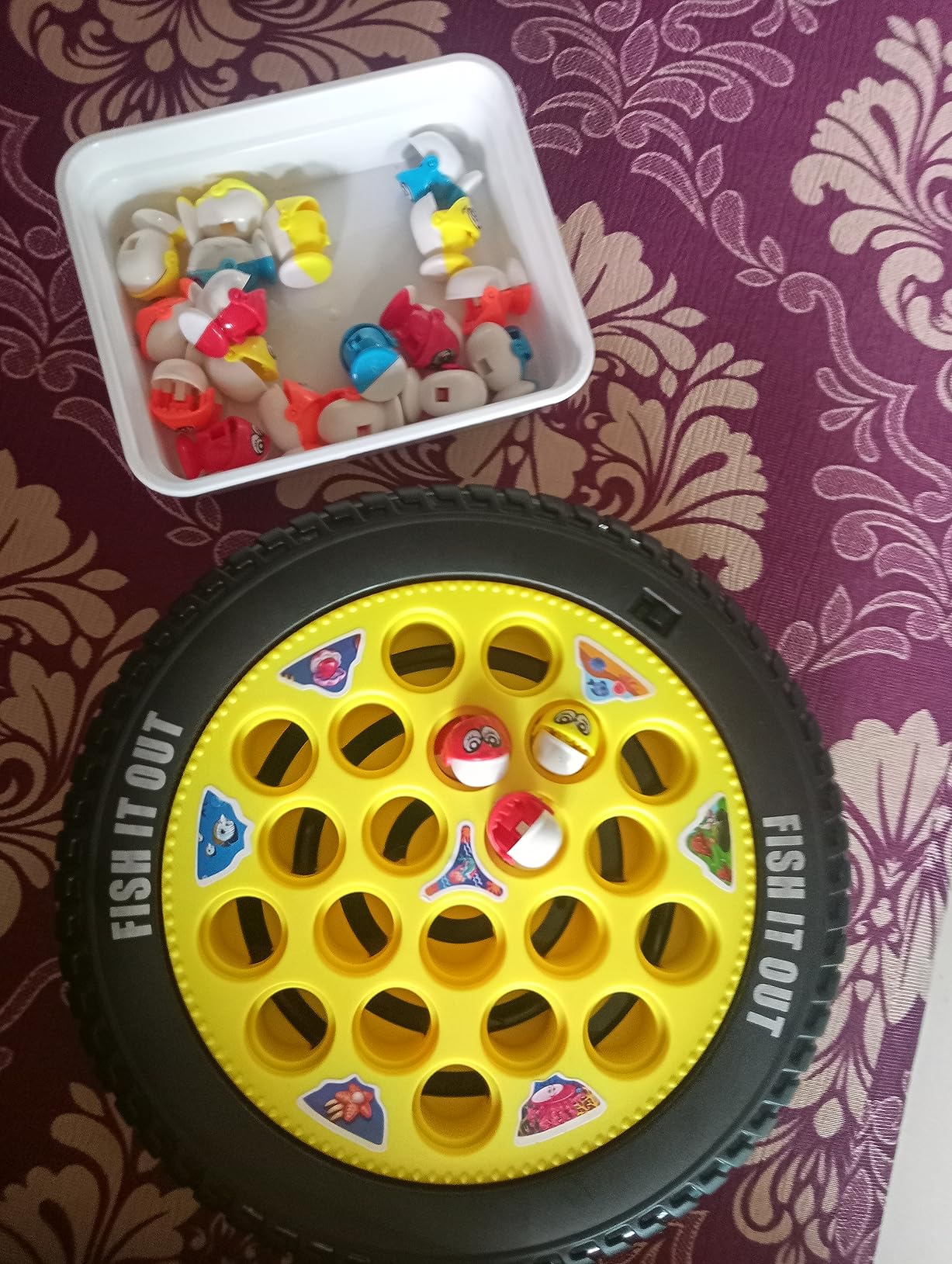 Buy VGRASSP Fishing Game Toy Set with Rotating Board | Now with Music ...