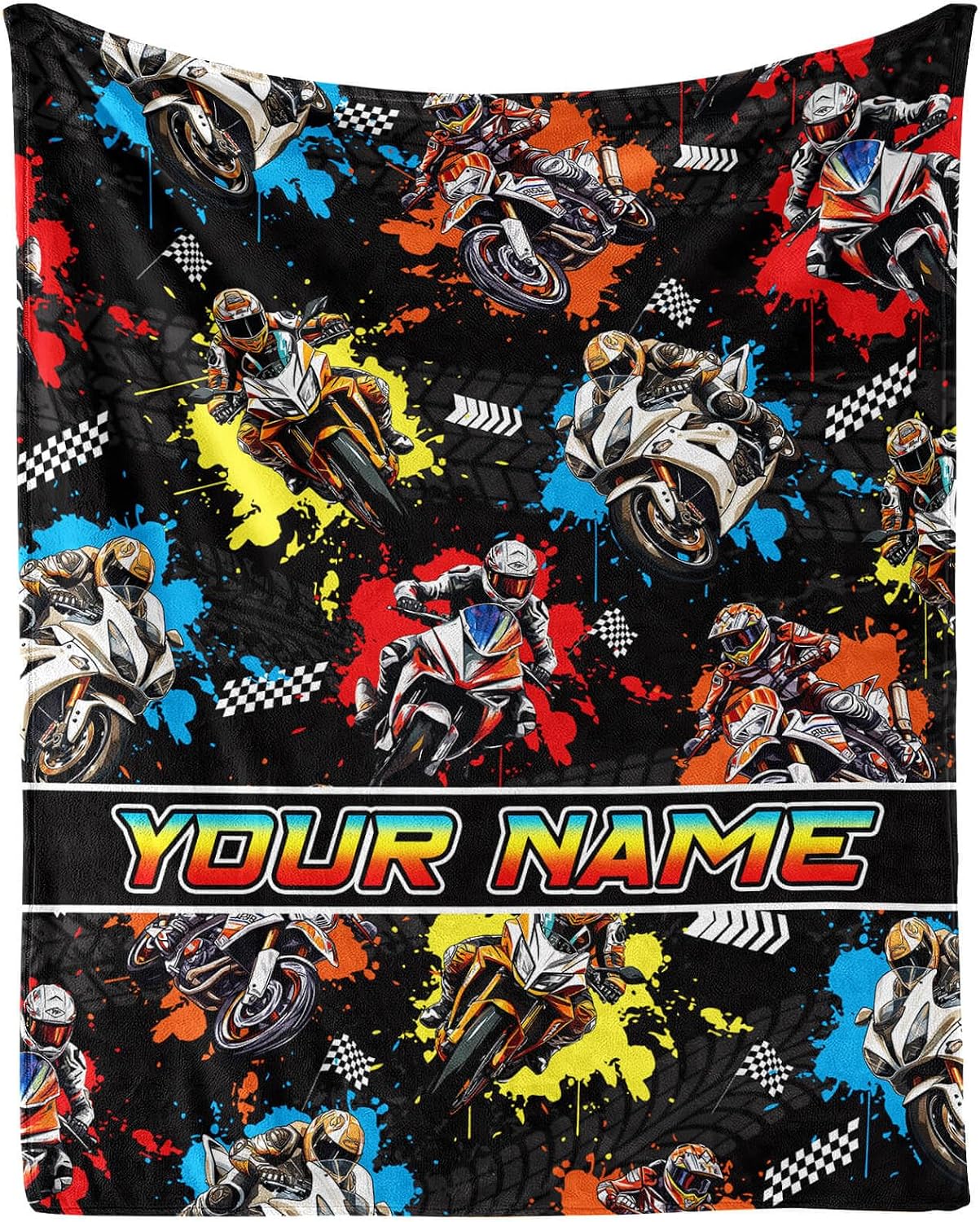 Amazon.com: BaXiCustom. Custom Motorcycle Throw Blanket 80"x60" - Soft ...
