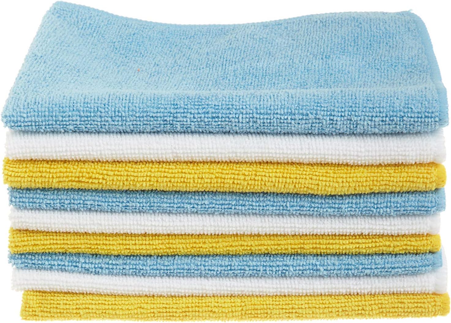 Amazon Basics Microfiber Cleaning Cloth, Non-Abrasive, Reusable and ...