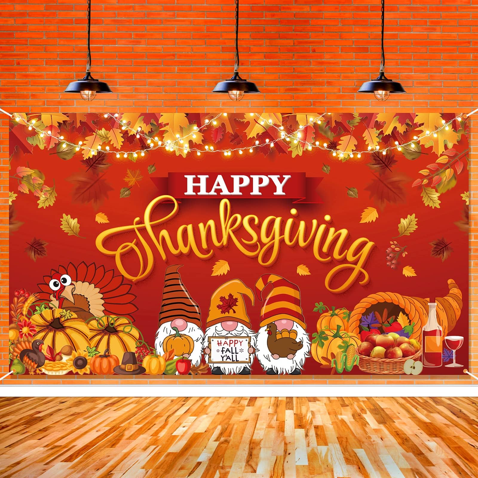 Amazon.com: Large Thanksgiving Banner Decorations Outdoor 72x44 Inch ...