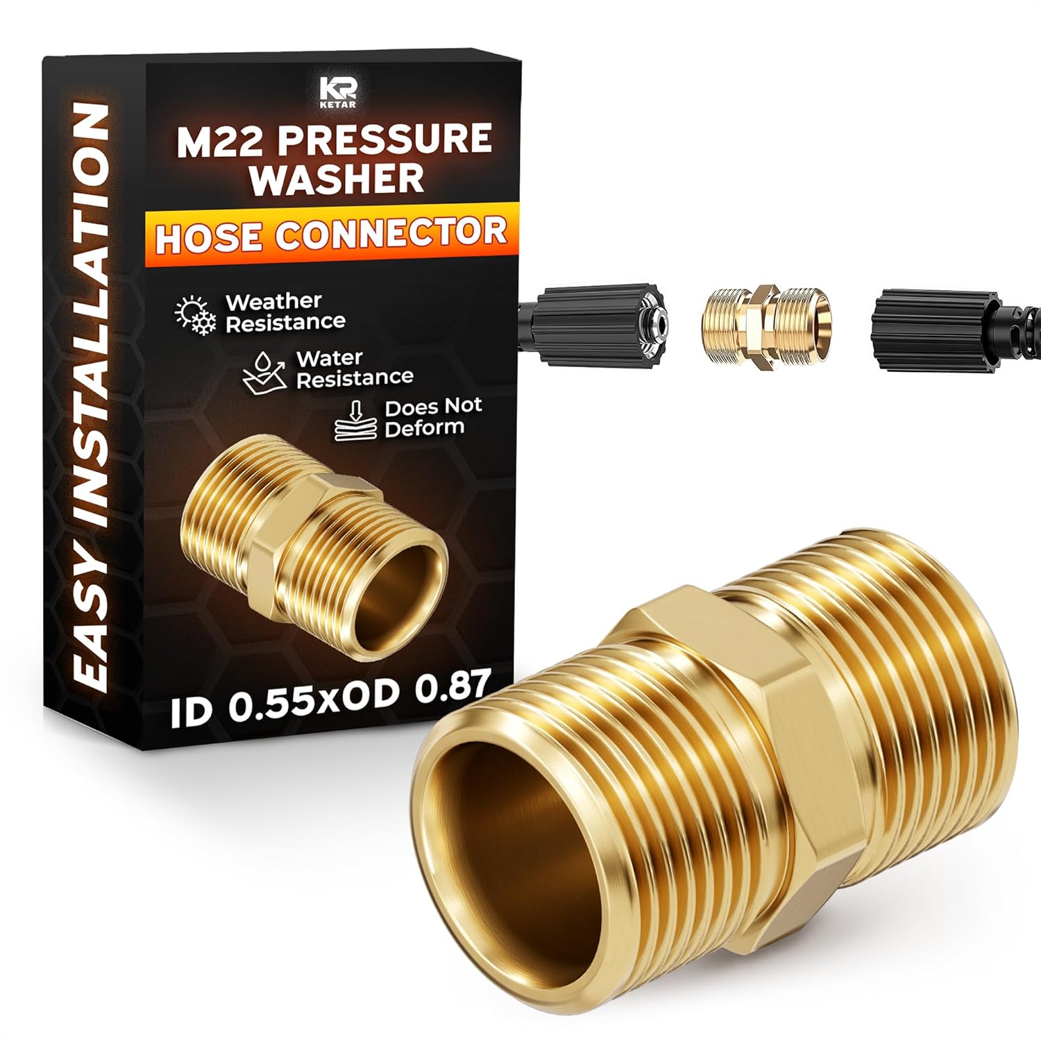 Amazon.com : Pressure Washer Hose Coupler - M22 14mm Quick Connect ...