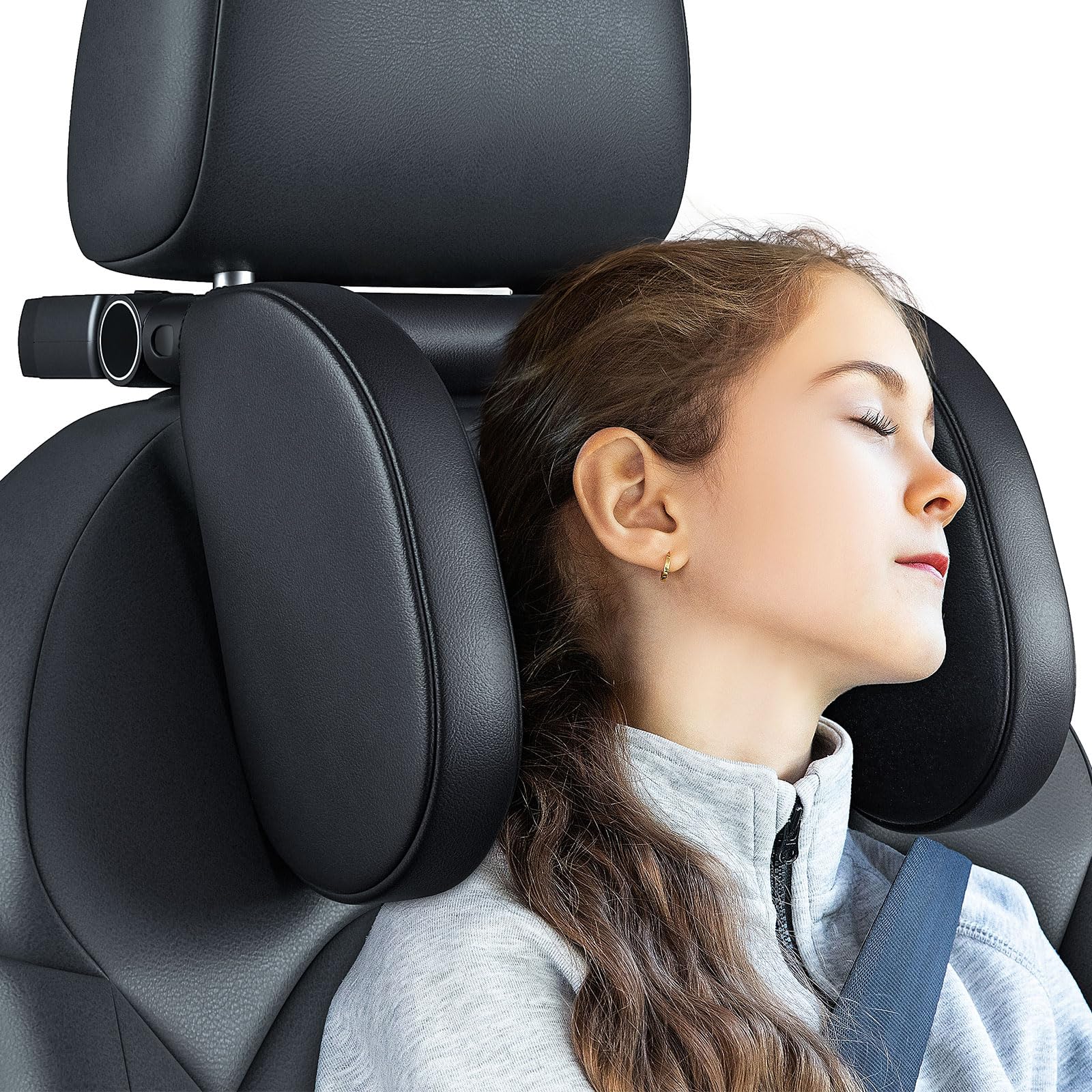 Amazon.com: QRabbit Car Headrest Pillow, 180° Adjustable Road Pal ...