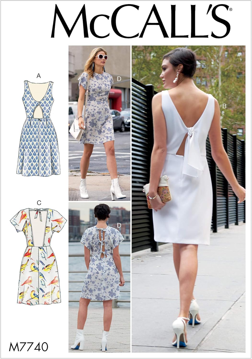 Amazon.com: McCall's Sewing Pattern MP684 / M7740 - Misses' Dresses, A5 ...