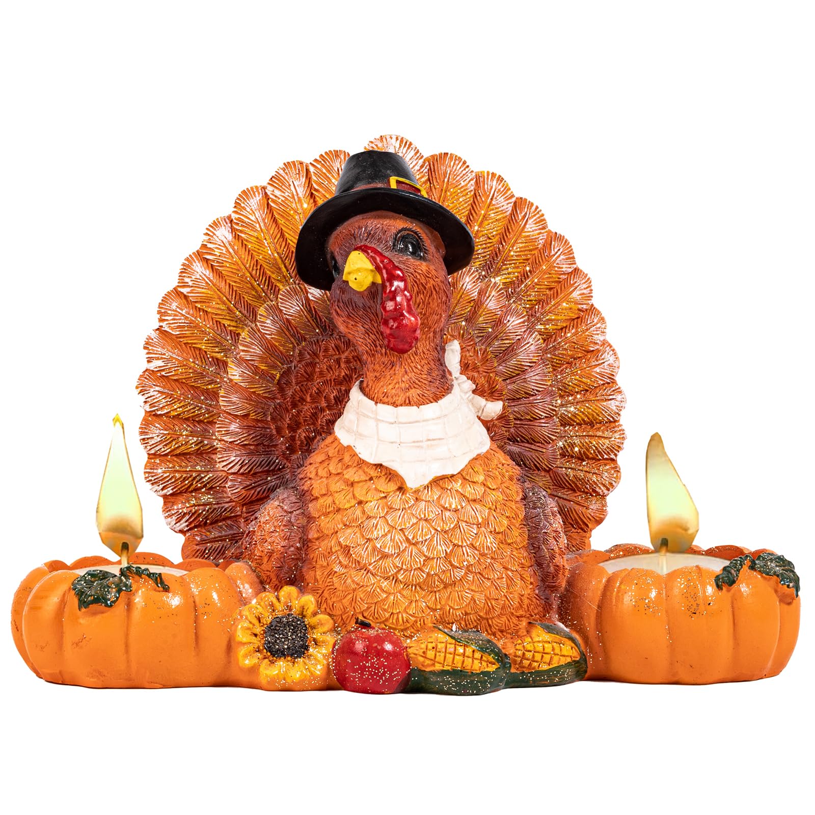 Amazon.com: Elegondrar Large Turkey Figurine for Thanksgiving Table ...