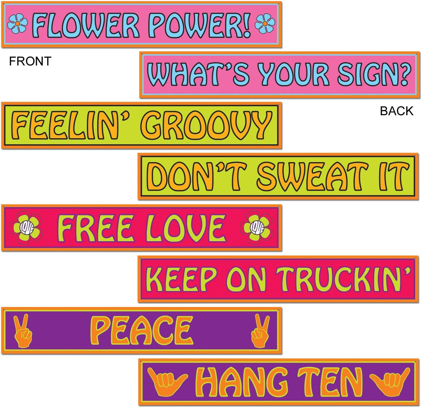 Amazon.com: 50 Pieces Retro Flower Cutouts Retro 60s Party Favors Paper ...
