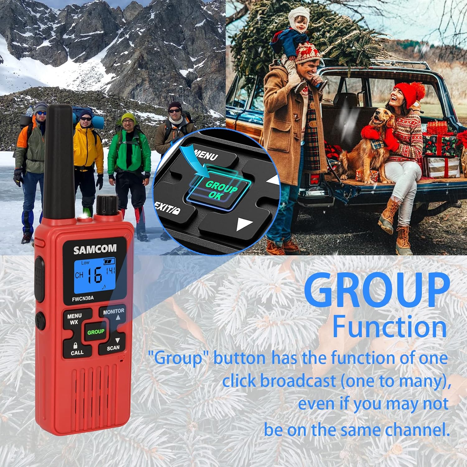 SAMCOM Radio bidireccional Walkie Talkies de largo alcance para adultos ...