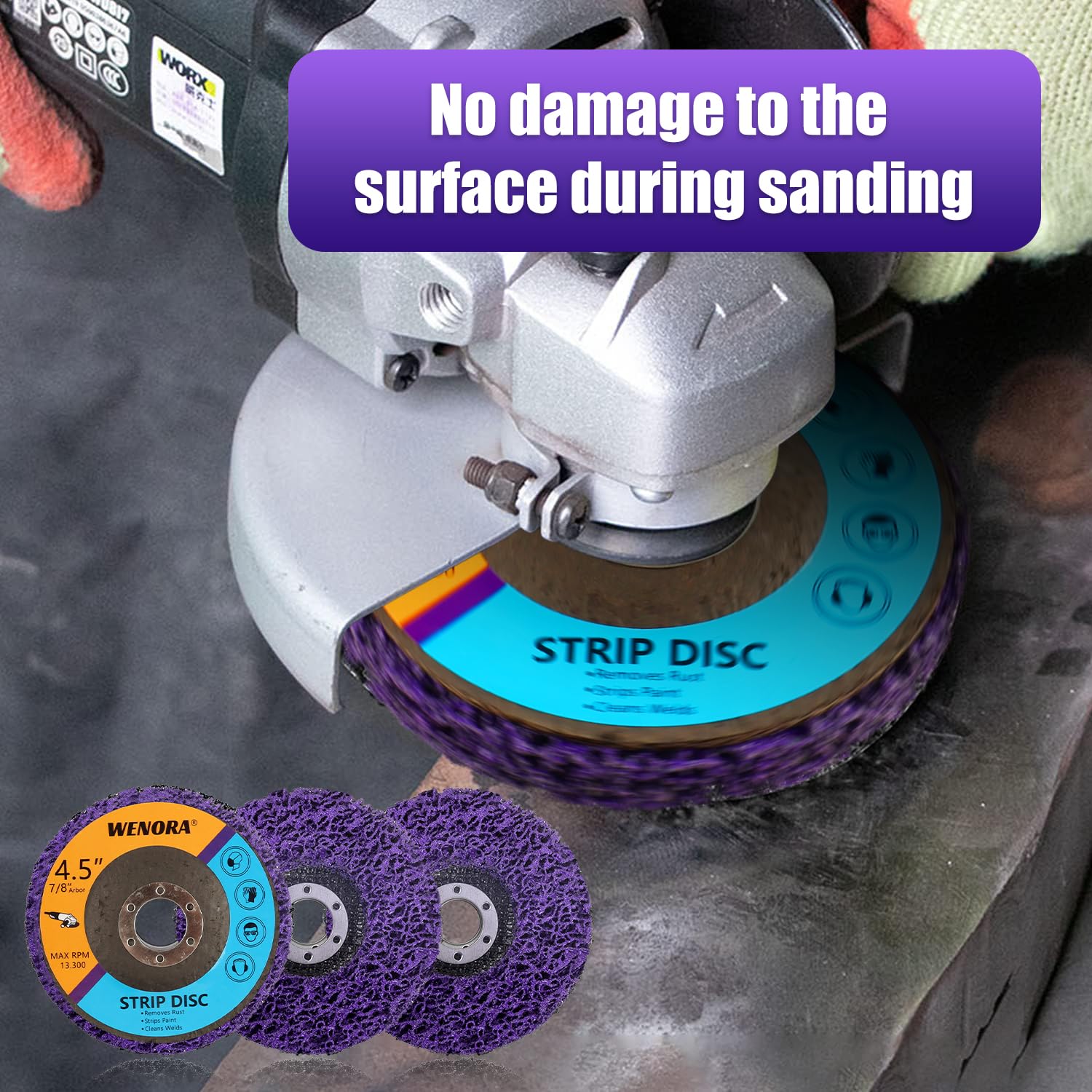 Snapklik.com : WENORA Strip Discs Stripping Wheel For Angle Grinder, 4 ...