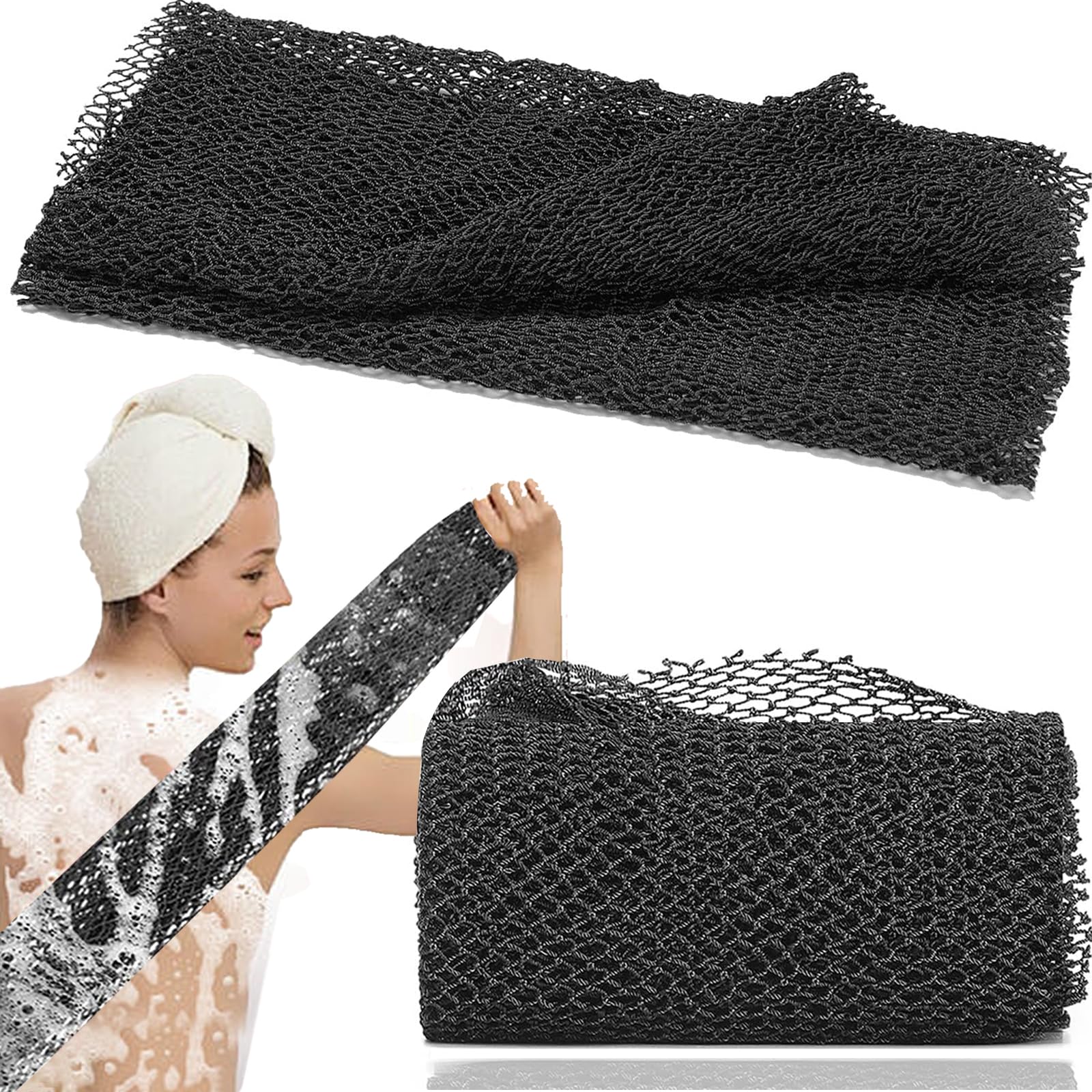 Kaiounni African Net Sponge - Stretchable to 66 Inches, Body ...