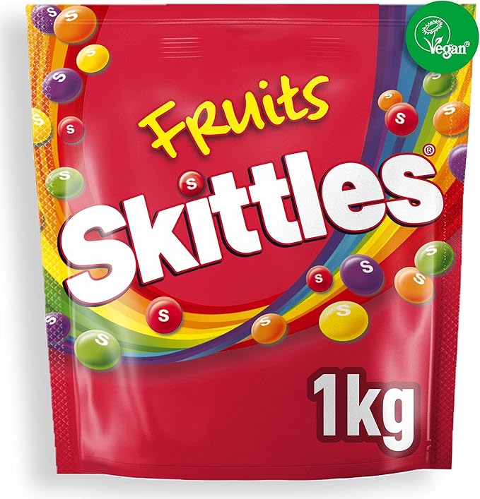 Skittles Vegan Sweets, Fruit Chewy Sweets, Bulk Sharing Bag, Sweets ...