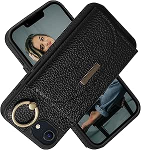 Amazon.com: Keallce Wallet Case for iPhone 16e, Flip Case with Card Slots, Ring Holder Kickstand ...