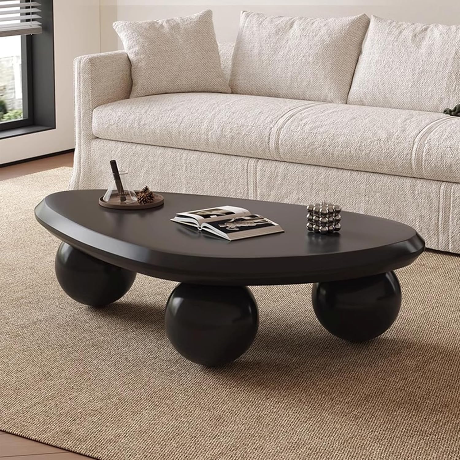 Amazon.com: Modern Wooden Coffee Table Cloud Coffee Table Cute Central ...