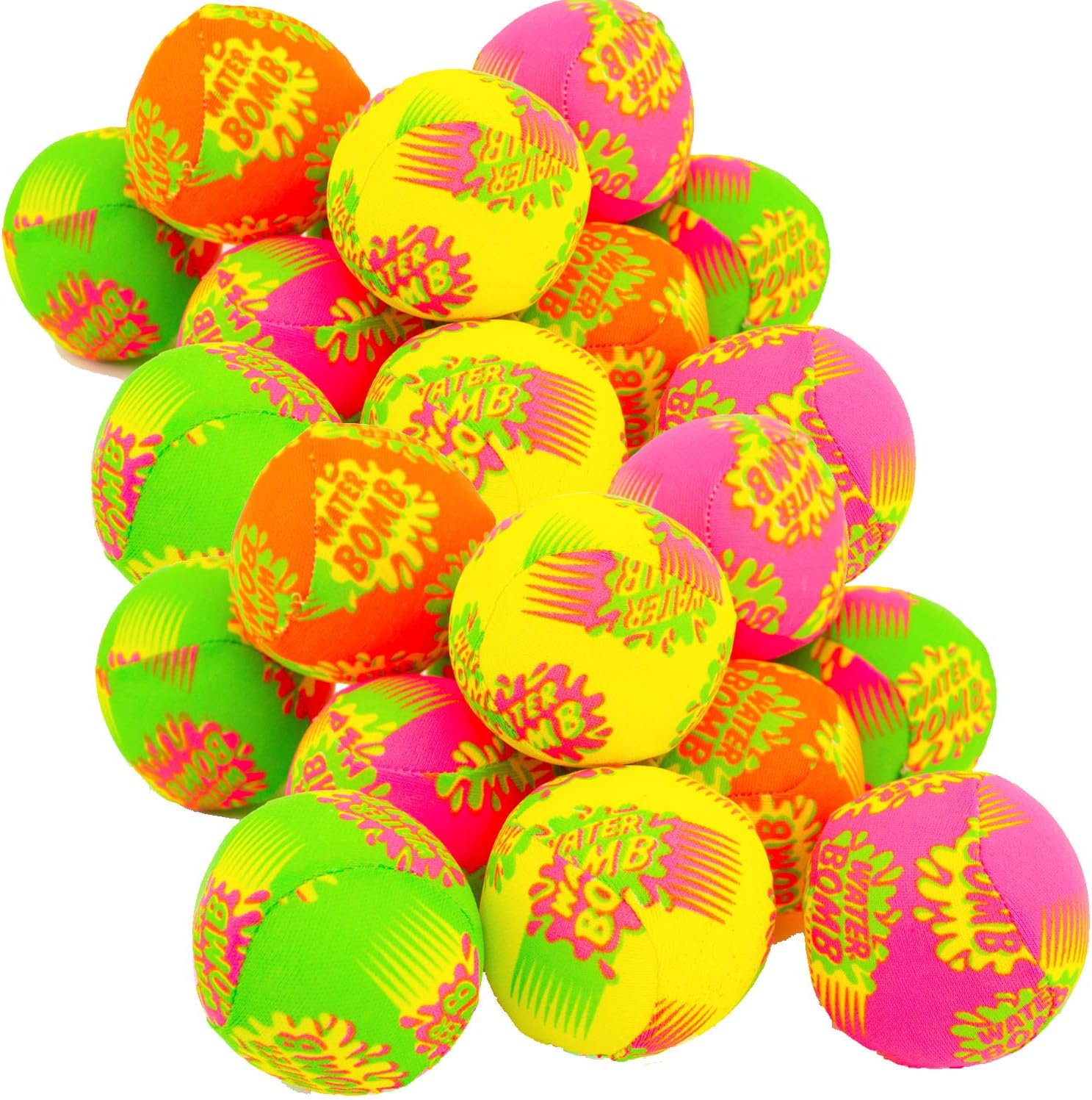 Amazon.com: 24 Pack Splash Water Balls Bombs with Mesh Bag | Soaking ...