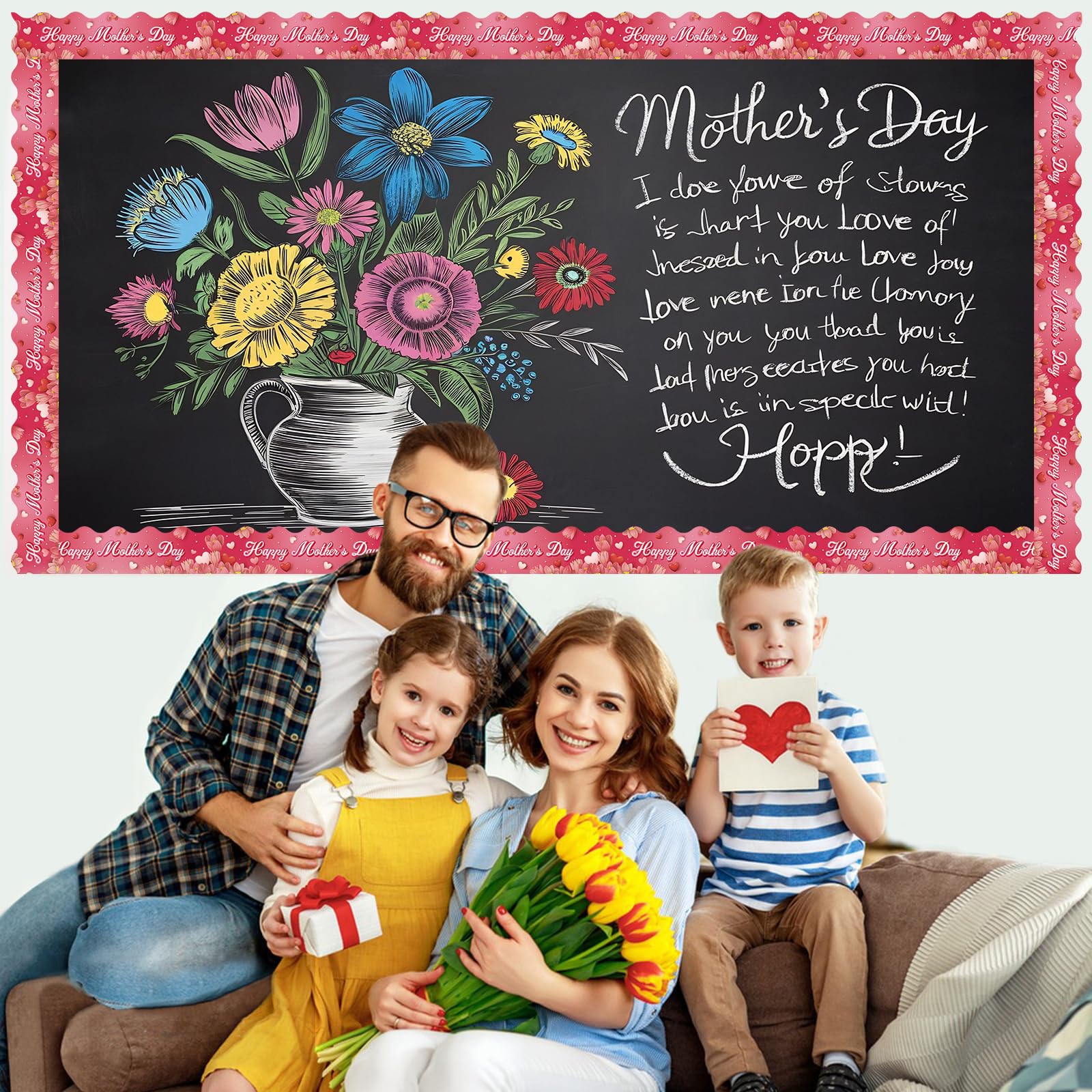 Snapklik.com : 32.8 Feet Mothers Day Bulletin Board Border, Happy ...