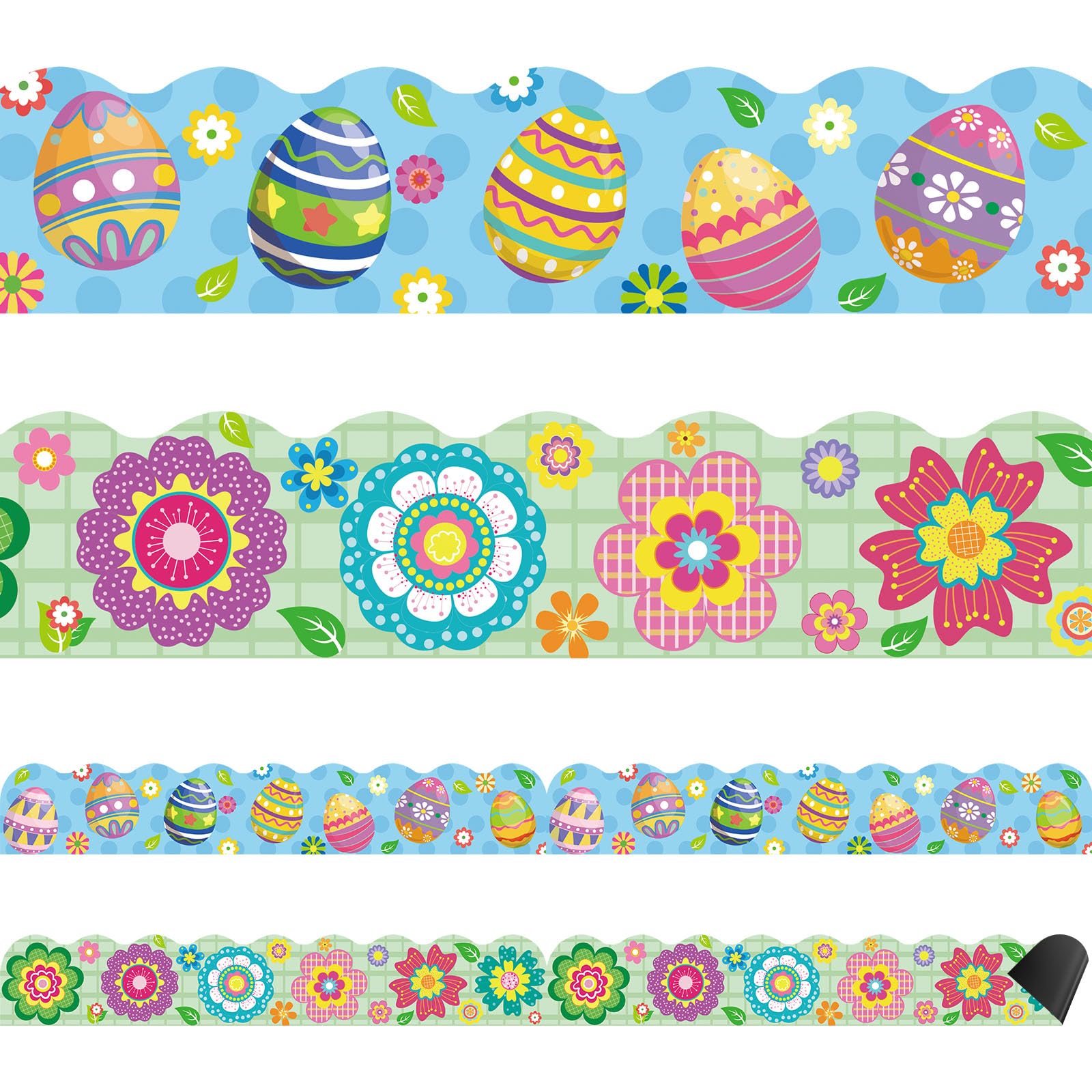 Printable Easter Borders Easter Border Eggs And Bunnies — Stock