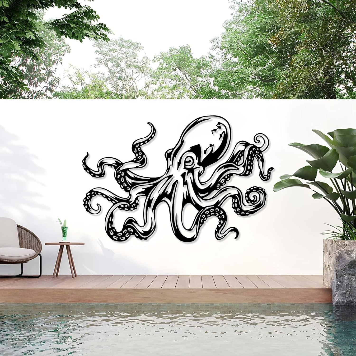 Amazon.com: Octopus Metal Wall Decor, Octopus Metal Wall Art, Large ...
