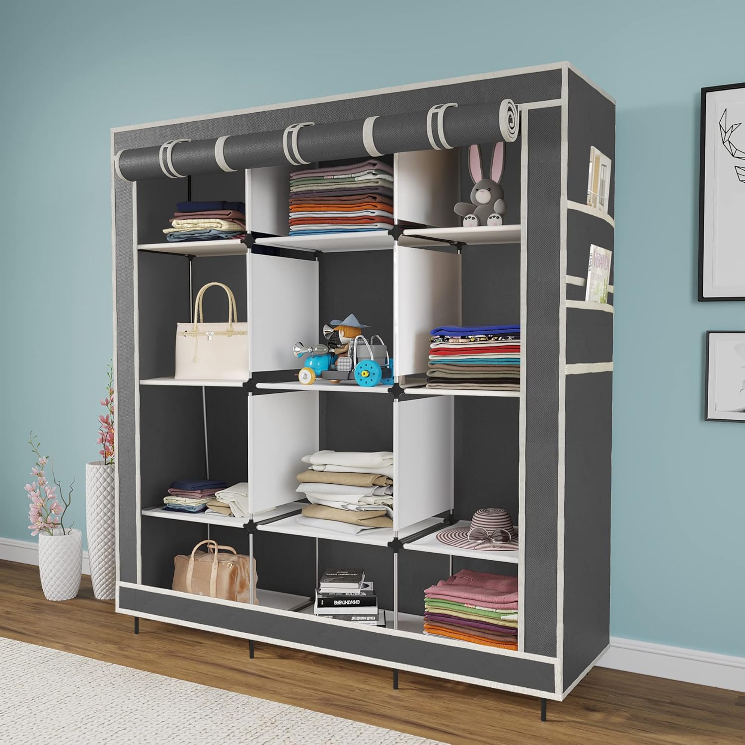 Maison & Cuisine® 12 Layer Collapsible Portable Foldable Wardrobe ...