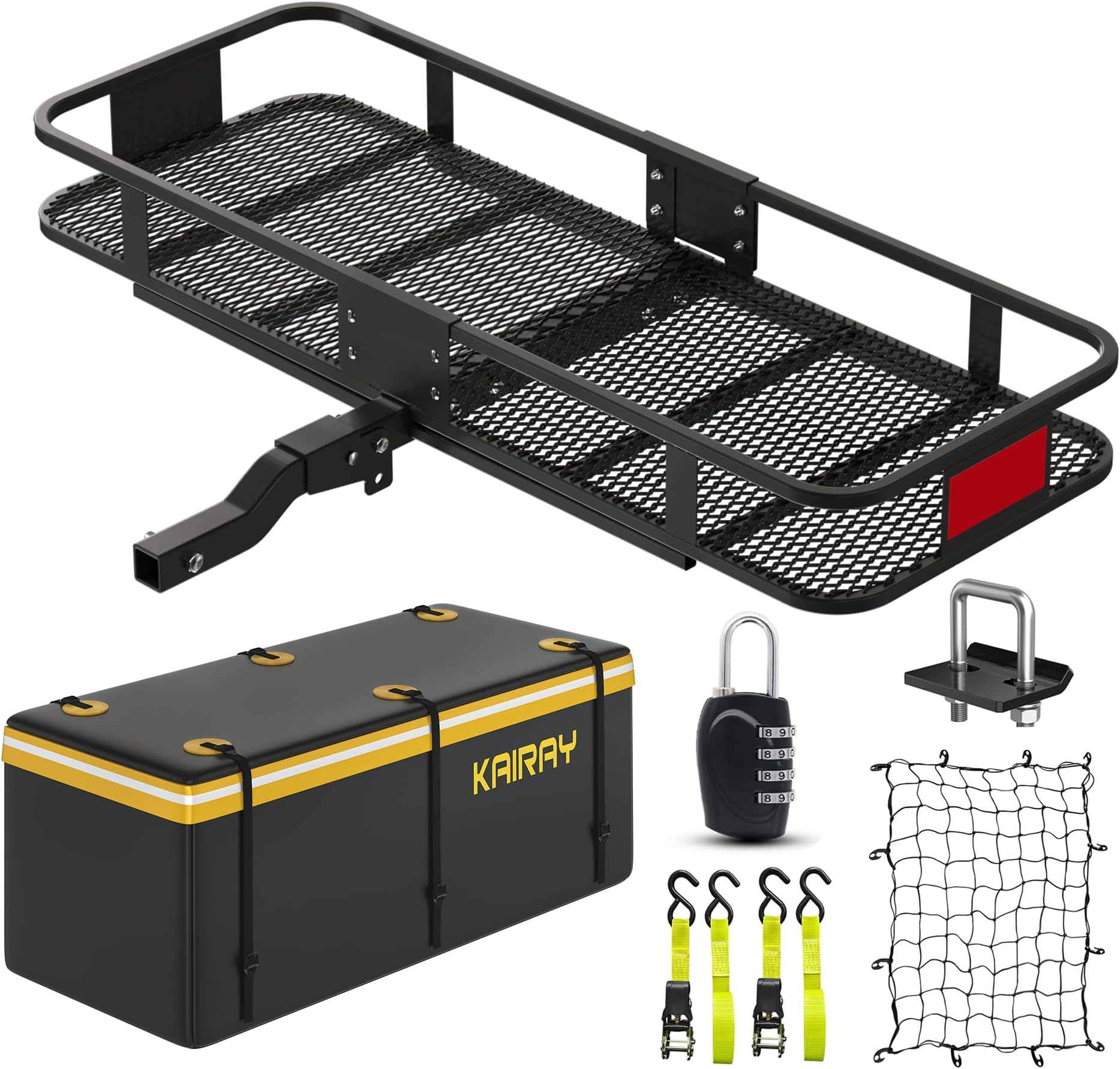 Amazon.com: HitchMate Heininger 4013 Black Deluxe Fold-Up Cargo Carrier ...