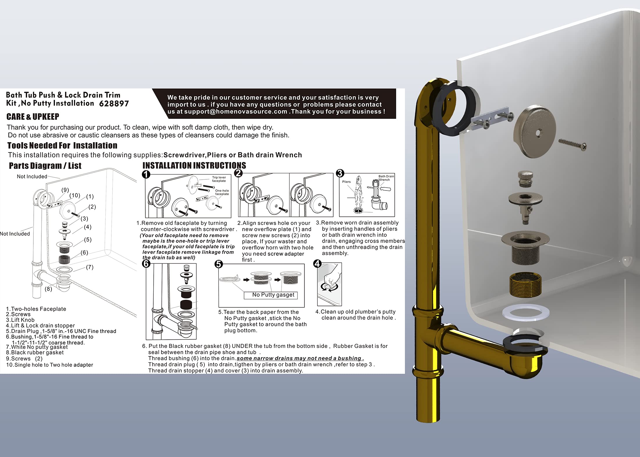 Bathtub Overflow Diagram