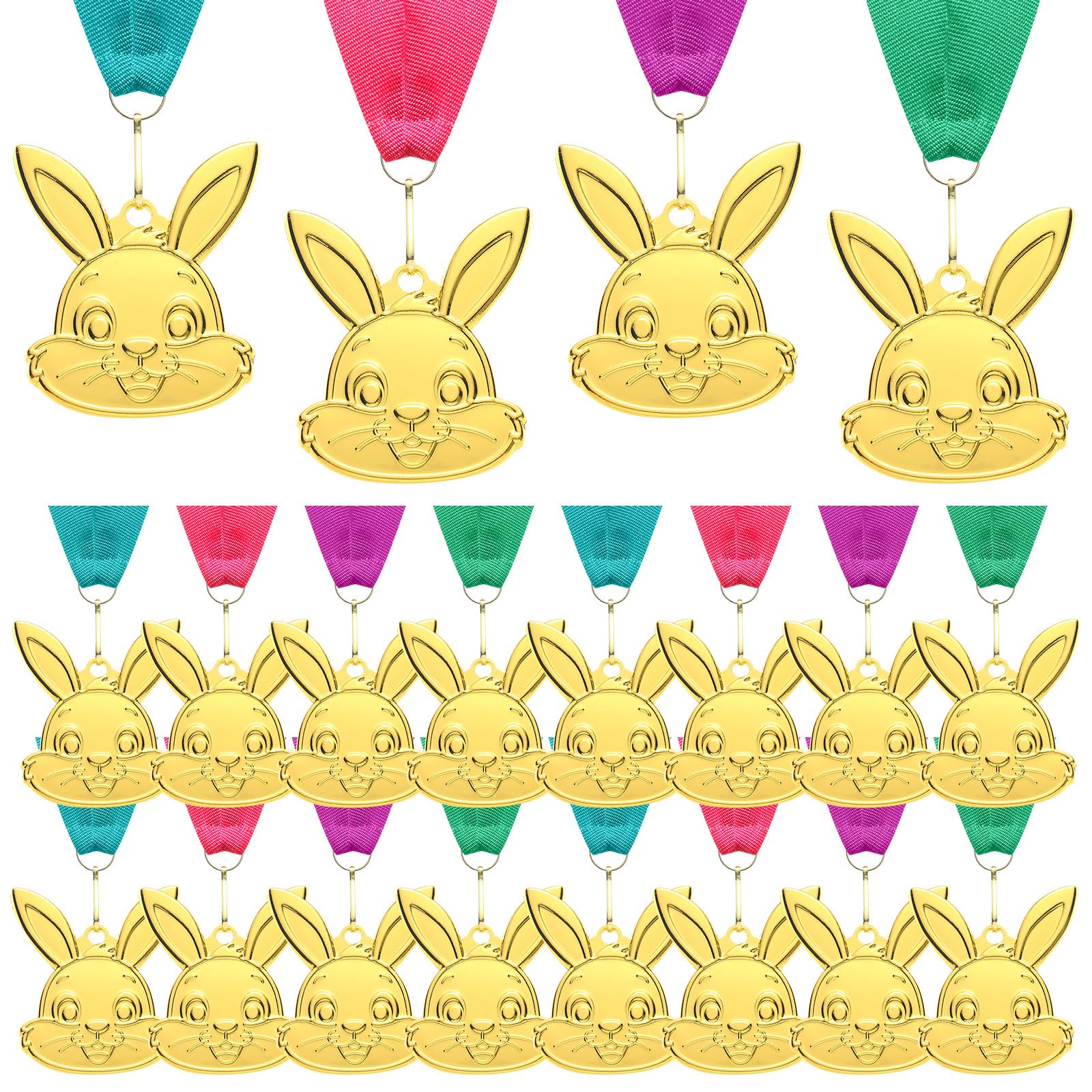 Snapklik.com : Loetere 20 Pcs Easter Gold Medals Bulk 2.4 Inch Easter ...