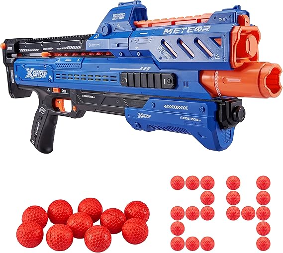 XSHOT Chaos Orbit Dart Ball Blaster (24 Rounds), Blue Toy Blaster ...