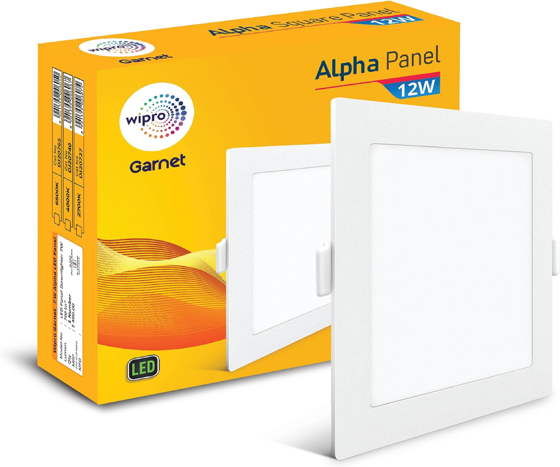 Wipro Garnet 15W Square LED Alpha Panel | Neutral White (4000K ...