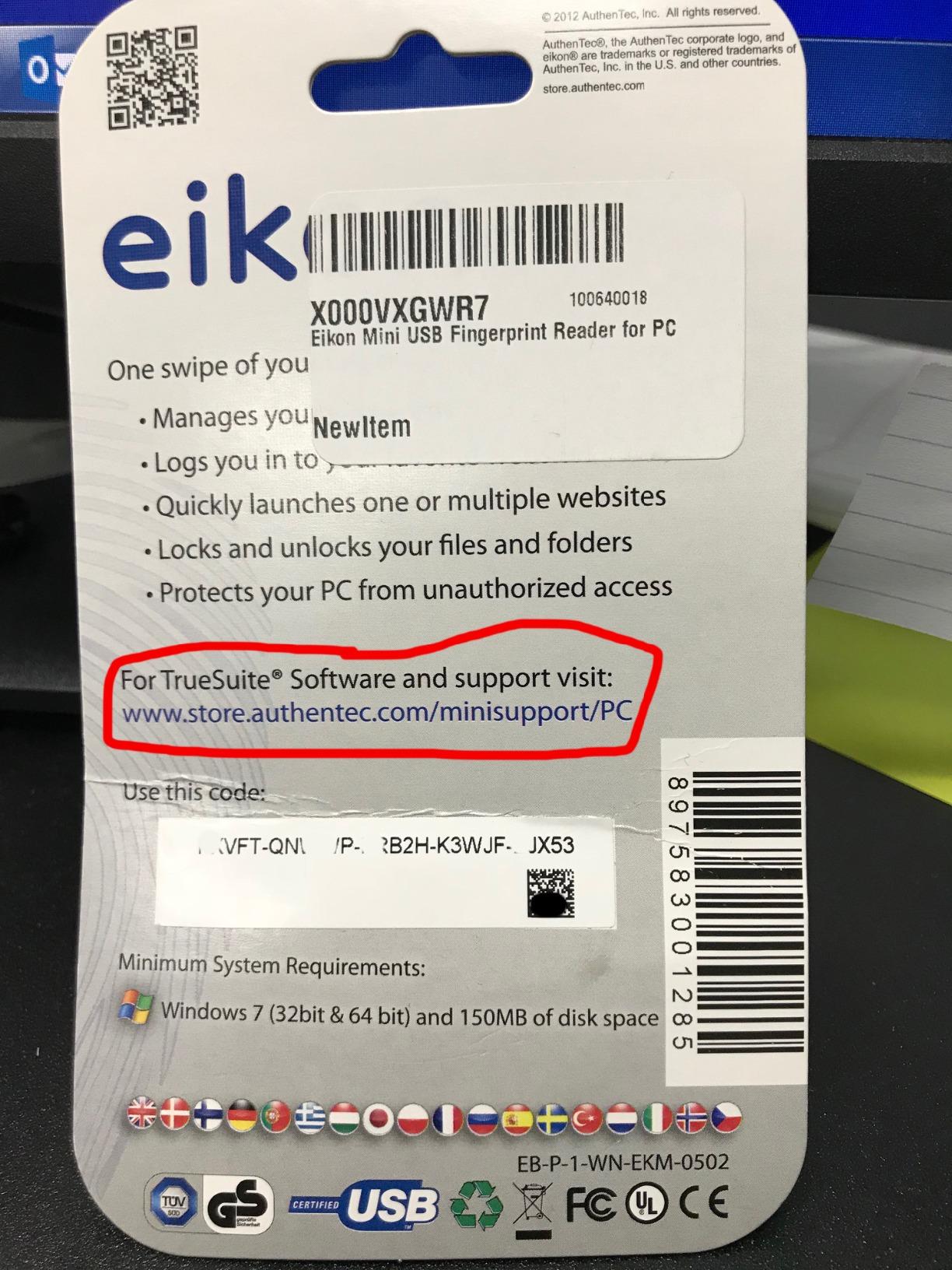 Amazon.com : Eikon Mini USB Fingerprint Reader for PC : Electronics