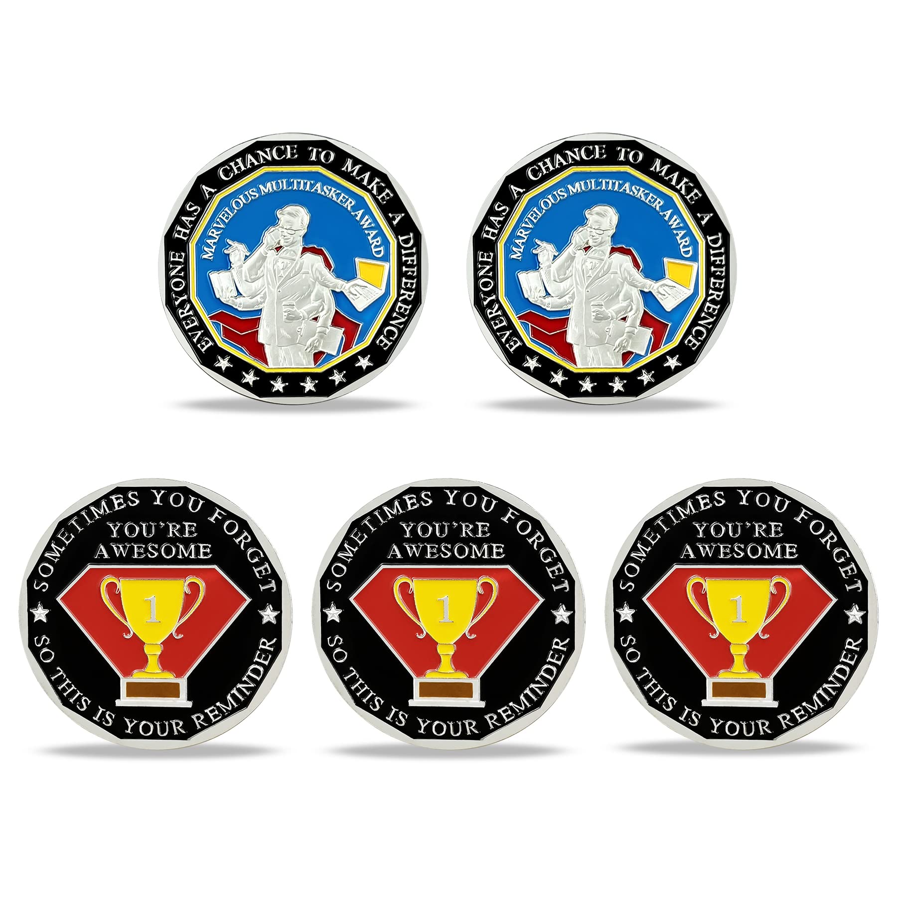 Amazon.com : 5Pcs Employee Appreciation Challenge Coins Encouragement ...