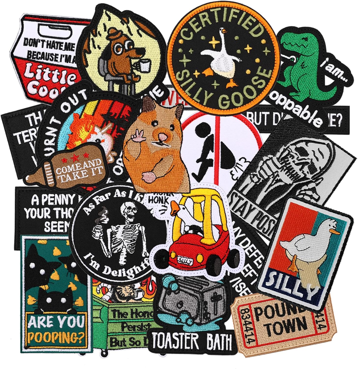 Amazon.com: JEFUZH Funny Tactical Morale Military Patches Set ...