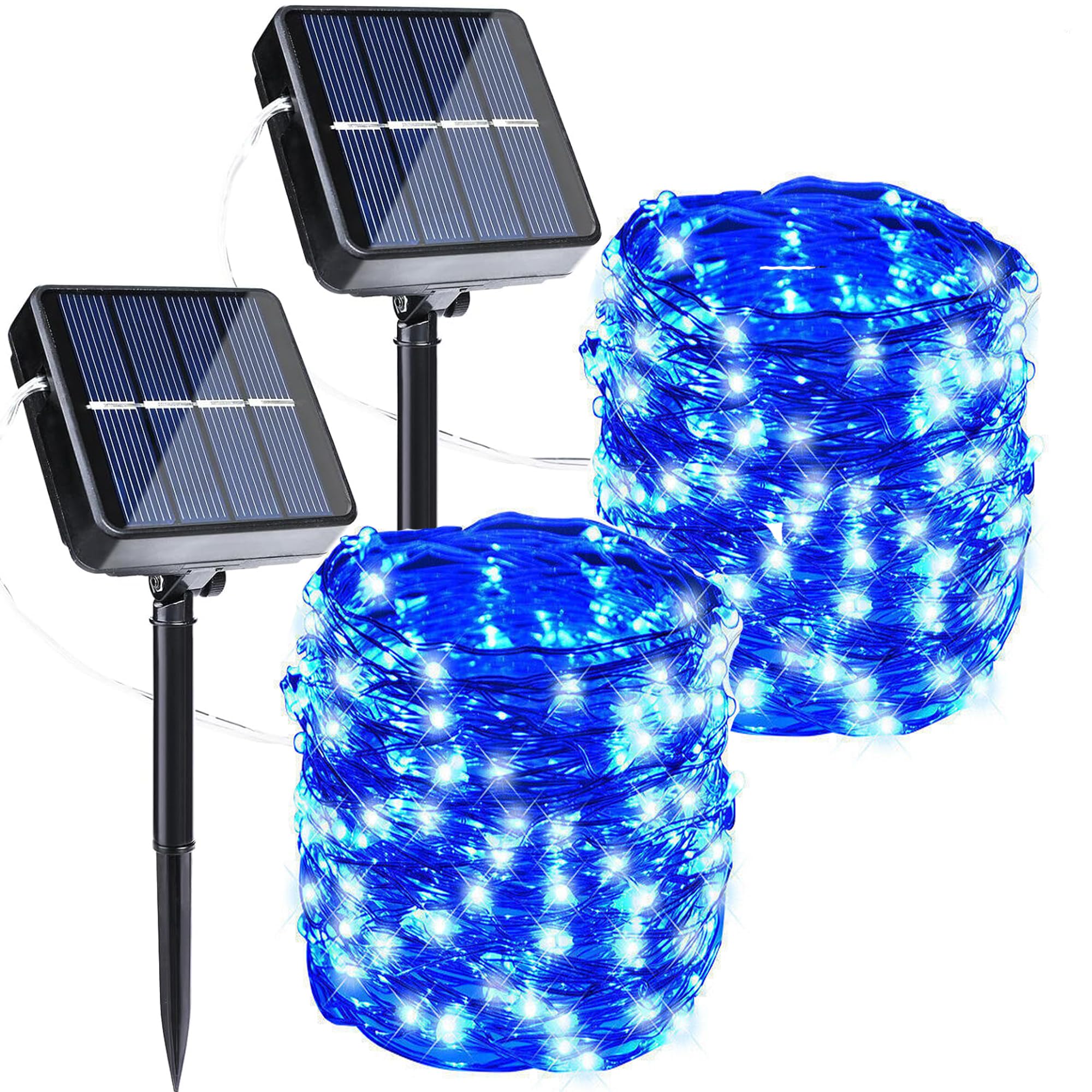 Joomer Solar Fairy Lights Outdoor, 2Pack Total 80FT 240LED 8 Modes ...