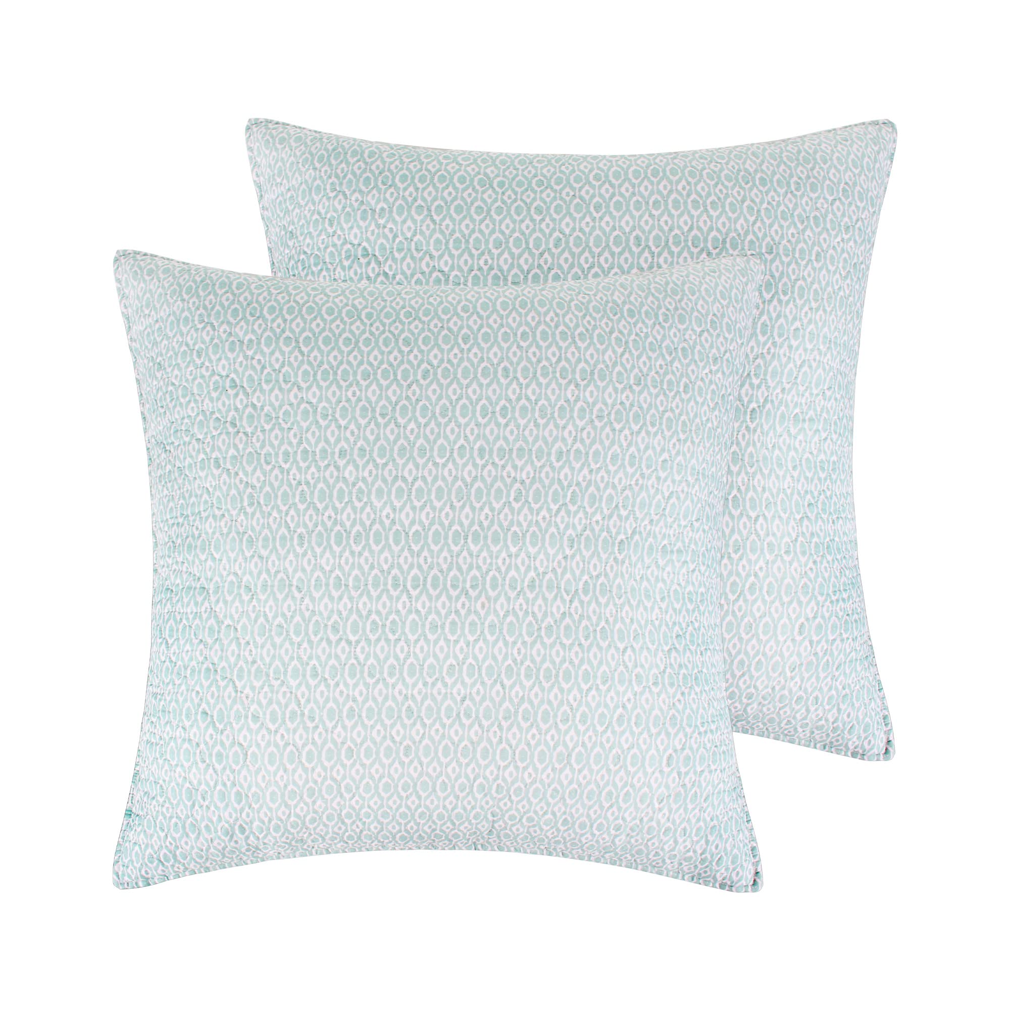 Amazon.com: Levtex Home - Cressida Quilt - Euro Sham - Ikat - Teal Blue ...