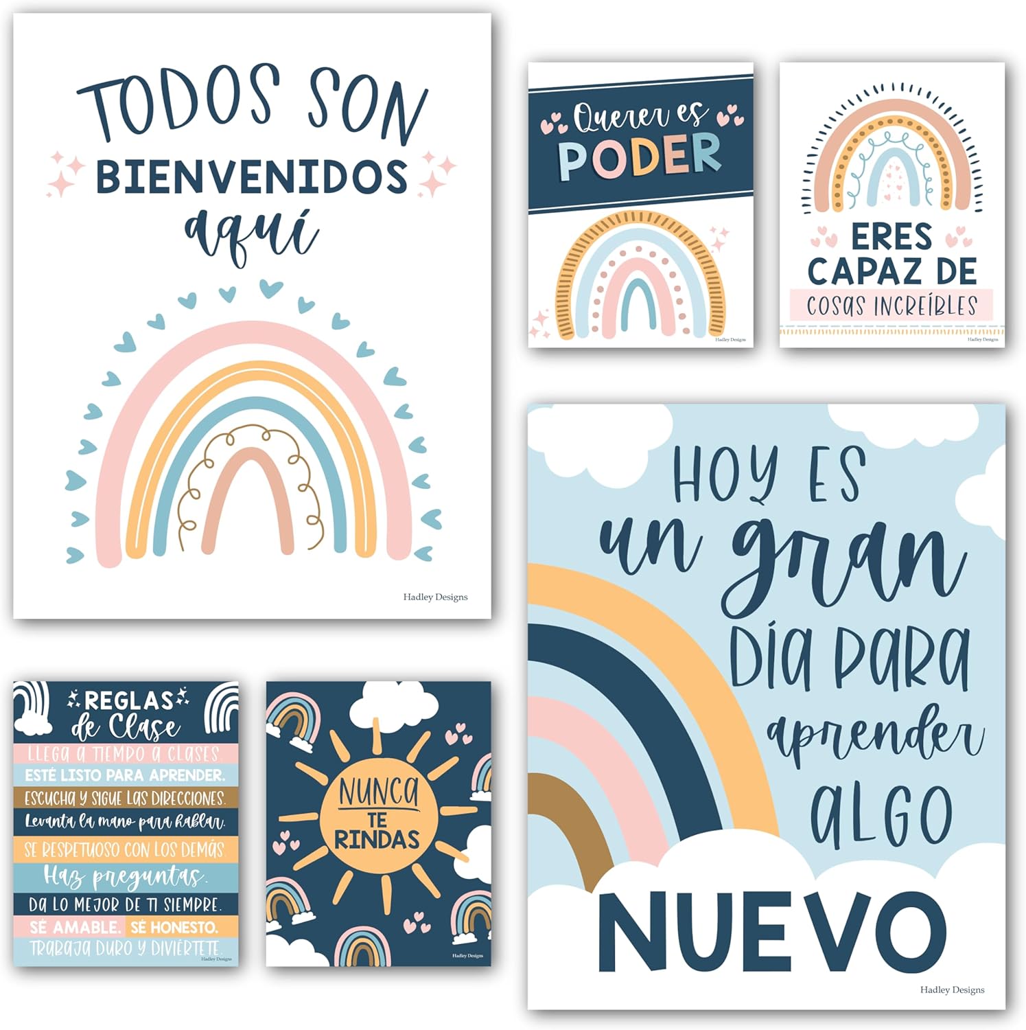 Hadley Designs 6 Spanish Classroom Decor – Spanish Posters for ...