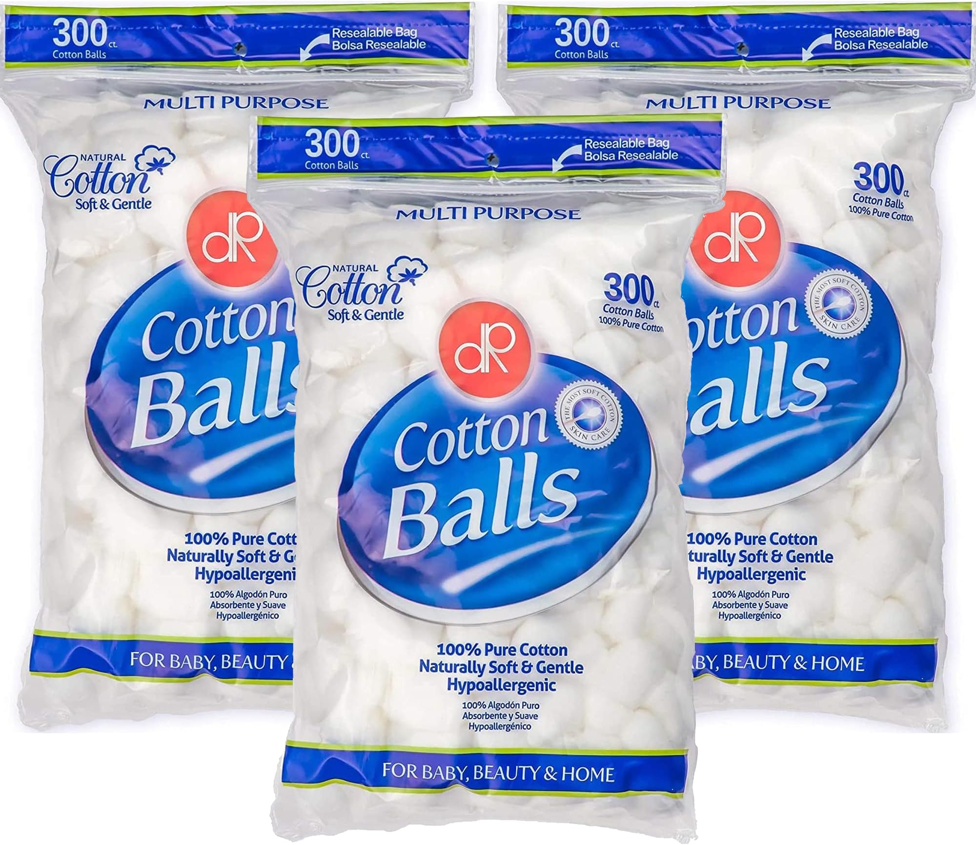 Amazon.com: Amazon Basics Cotton Balls, 600 Count (3 Packs of 200 ...