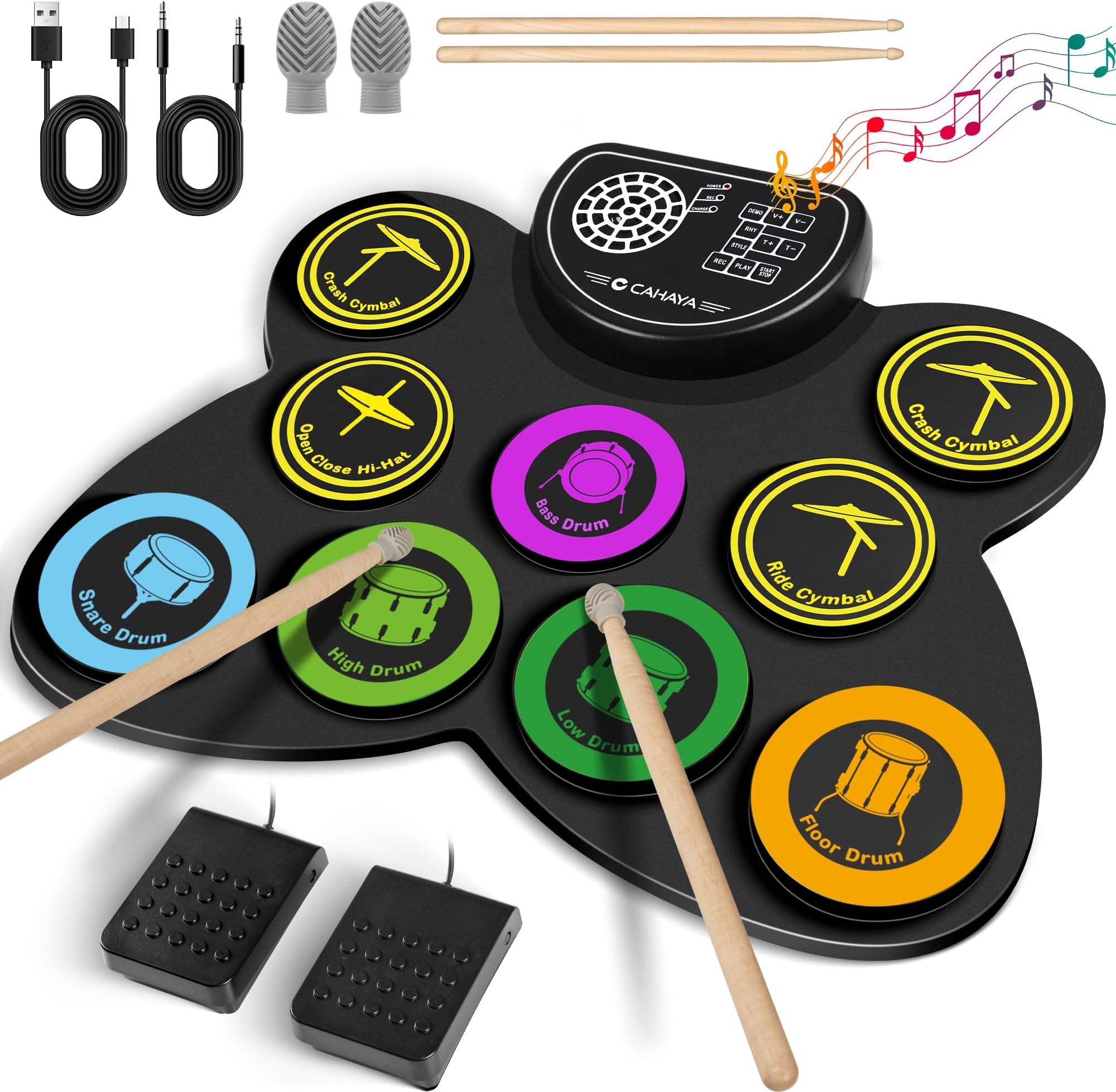 Amazon.com: XBD Gears Electronic Drum Pad with Recharge Battery ...