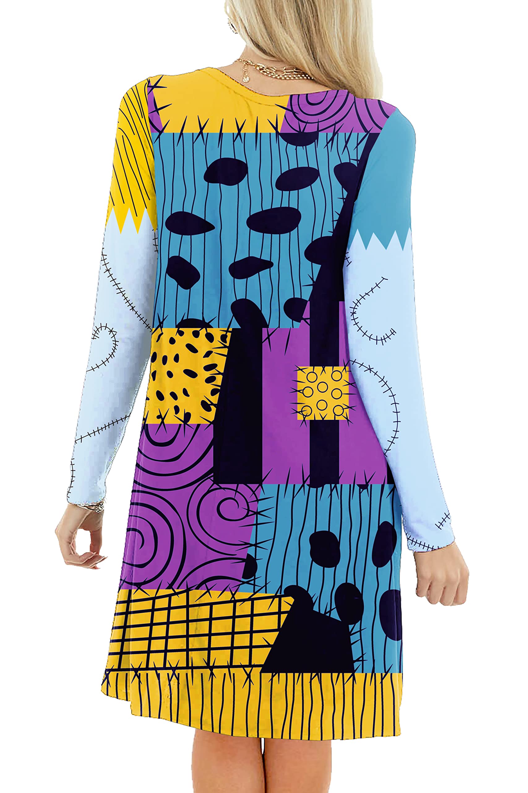 Snapklik.com : Sally Dresses Women Halloween Costume A-Line Colorful ...
